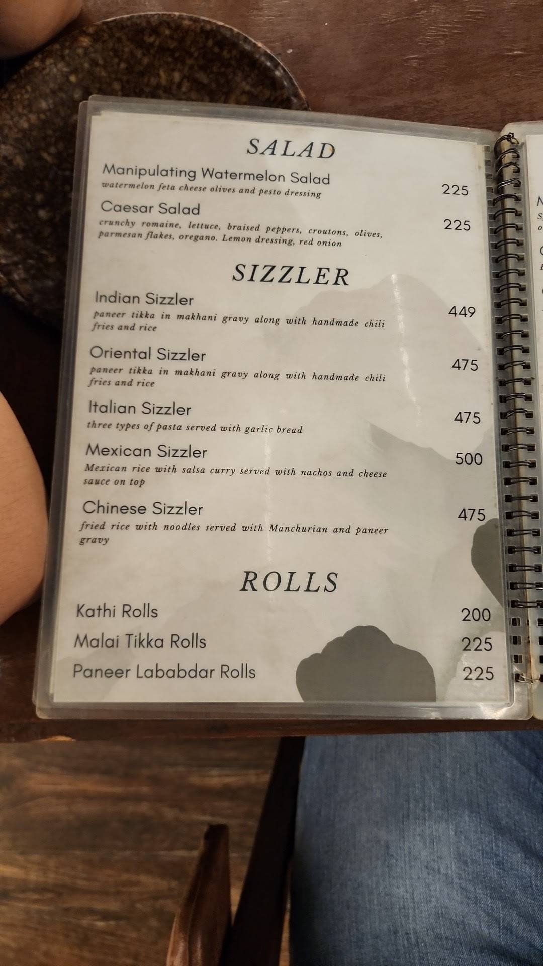 Menu at Rooftop Stories Restro-Cafe, Ahmedabad