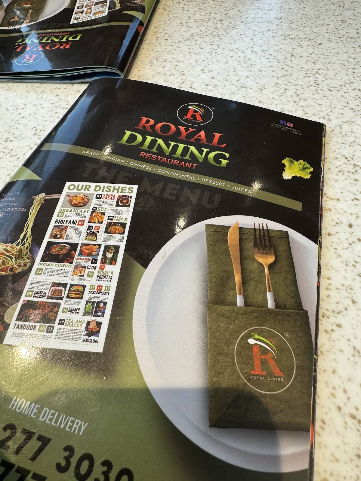 Menu at Royal Dining Restaurant, Dubai, The Pulse Residence A1