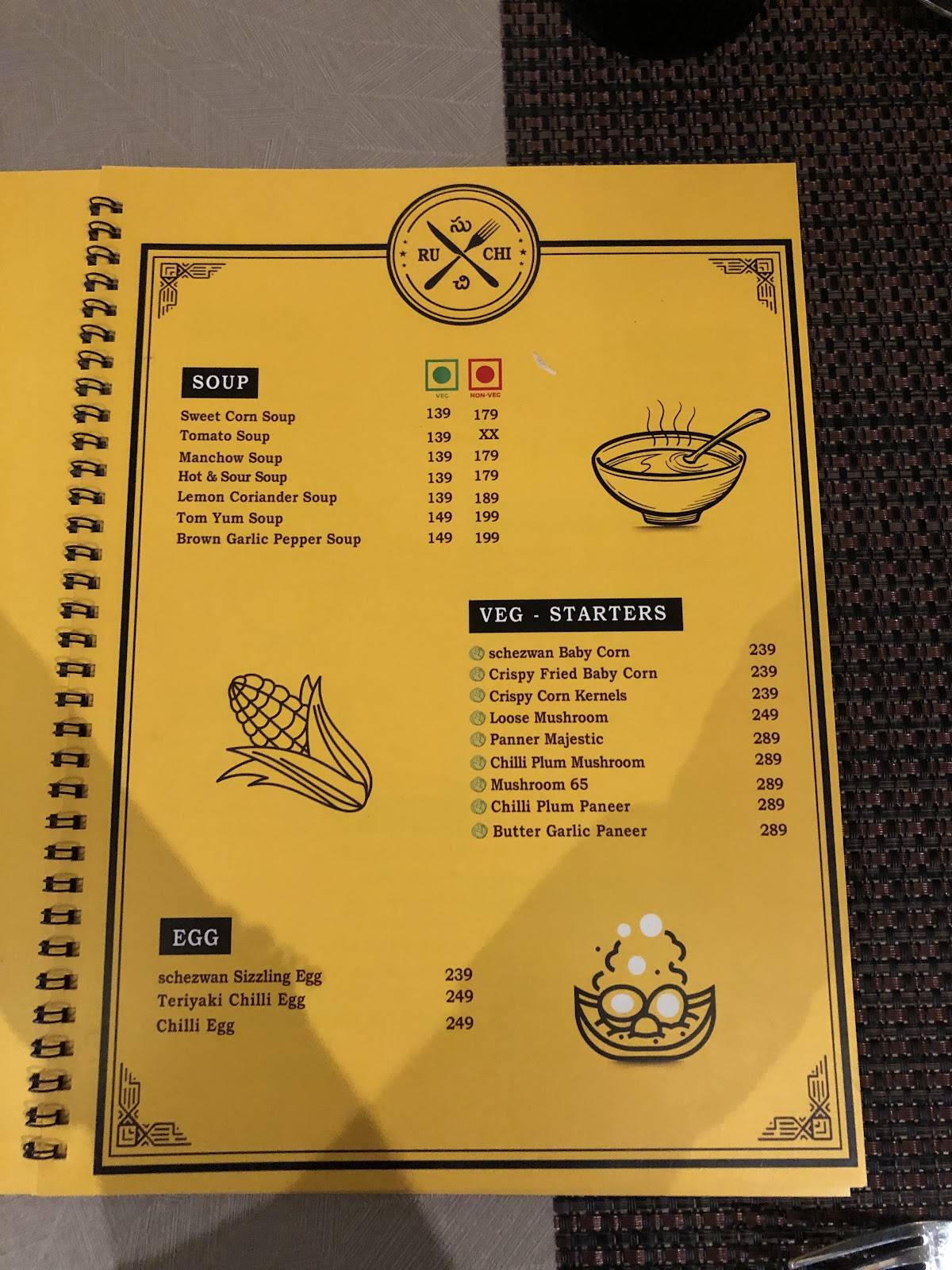 Menu at Ruchi Suchi Best Restaurant in Tadepalli, Vijayawada