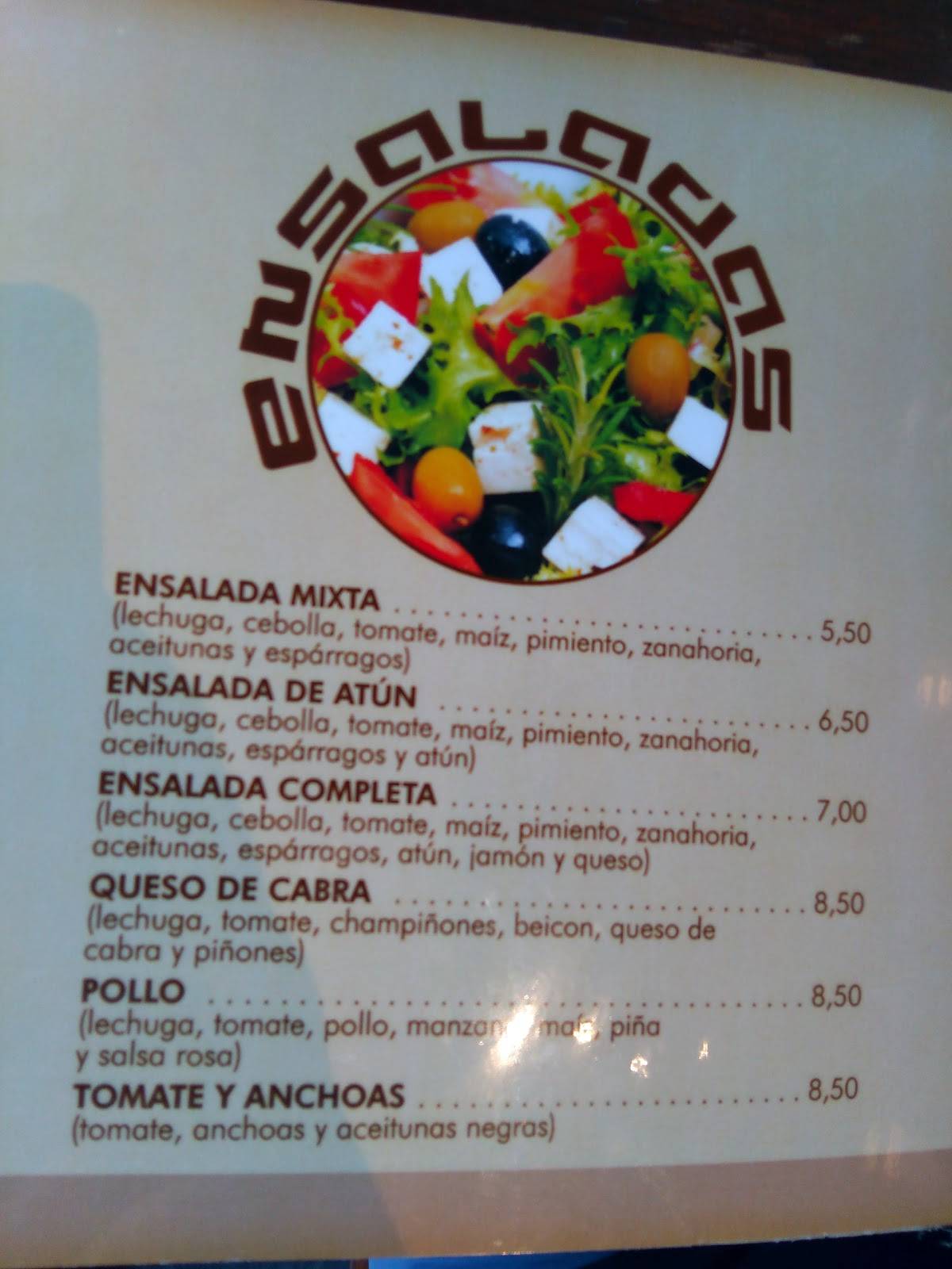 Carta de Restaurant Sa Barda, Ca Na Negreta
