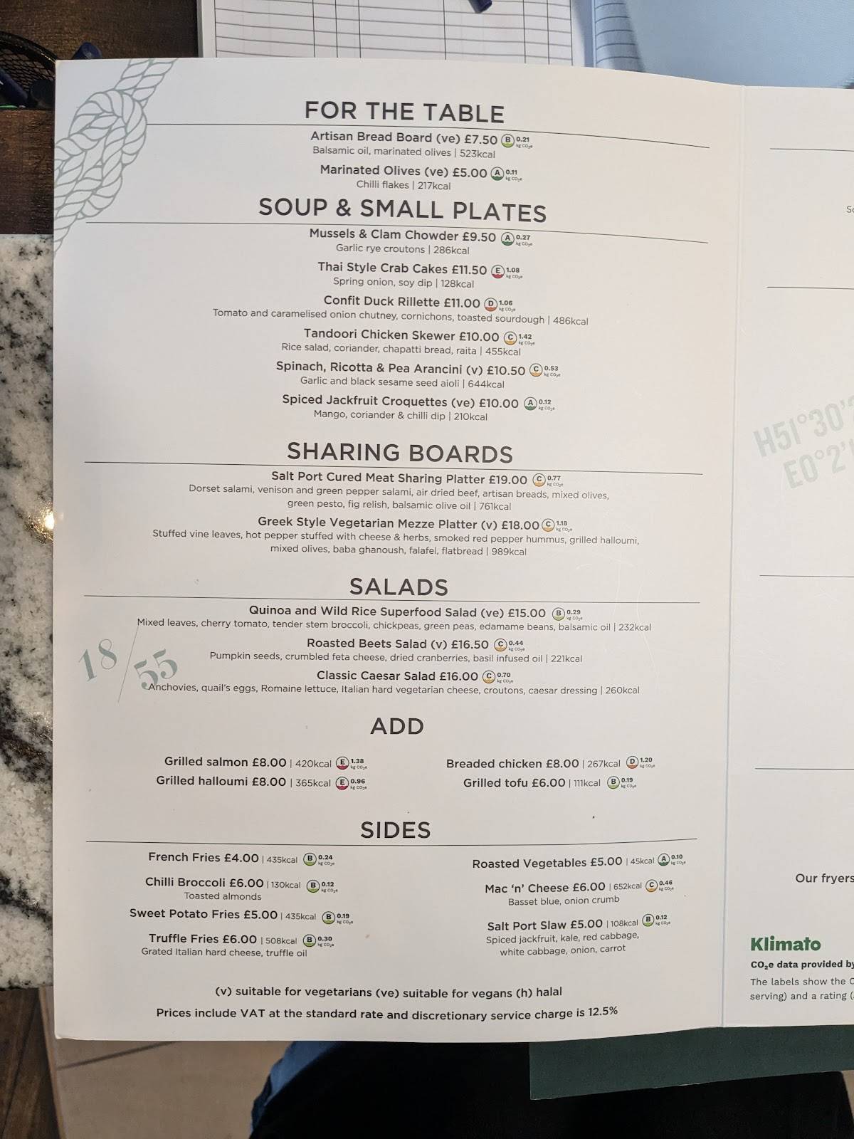 Menu at Salt Port Restaurant & Deli, London
