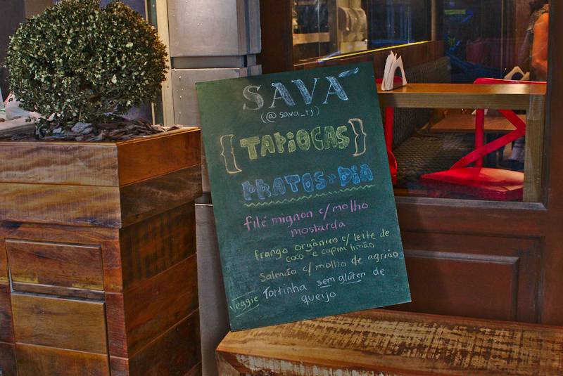 Menu em Savá restaurante, Rio de Janeiro