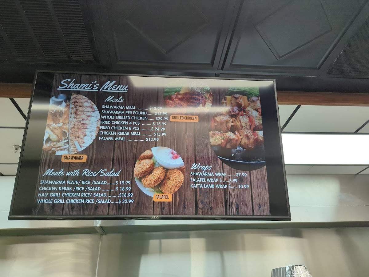 Menu at Shami’s Restaurant & Grill, Plano