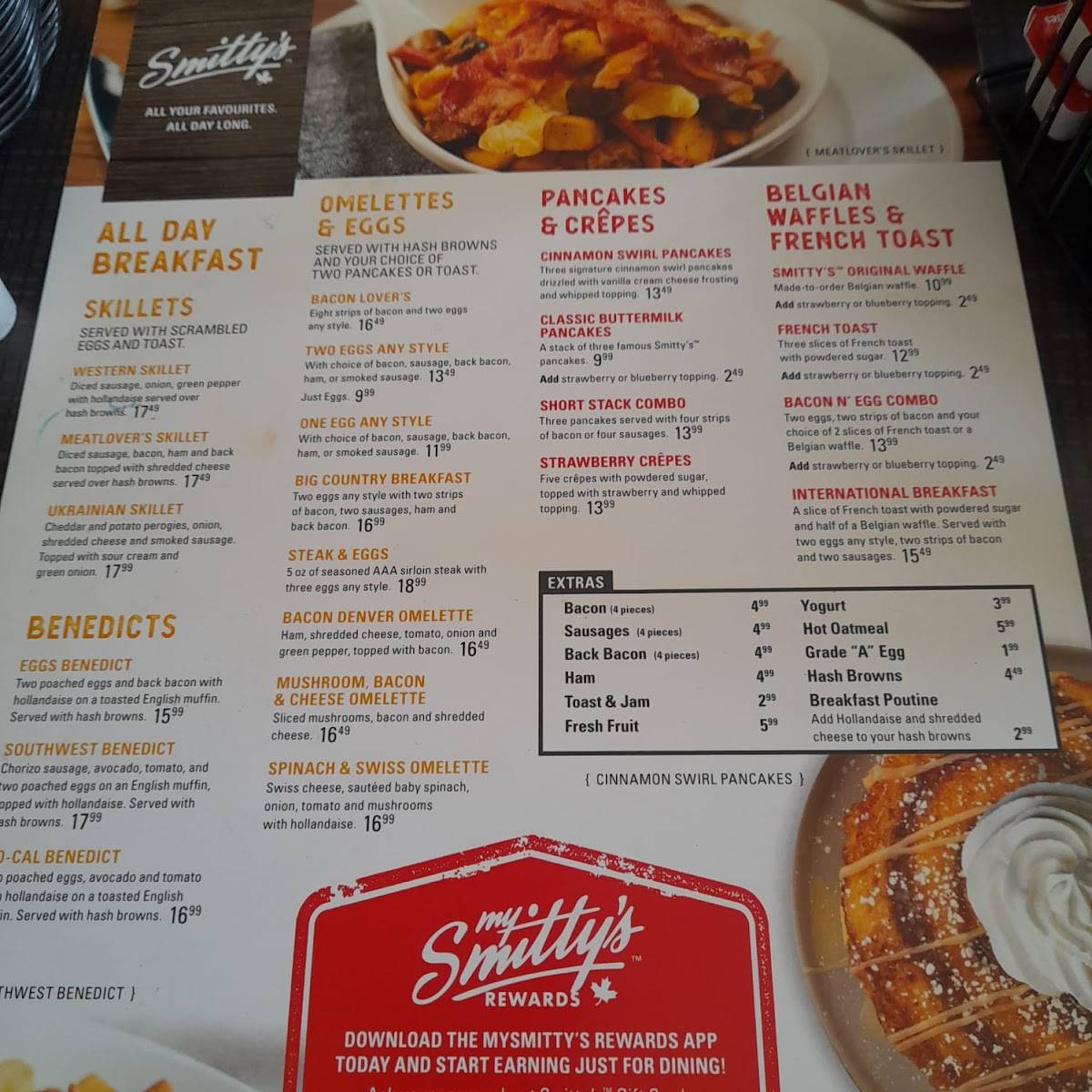 Menu at Smitty's Family Restaurant, Osoyoos