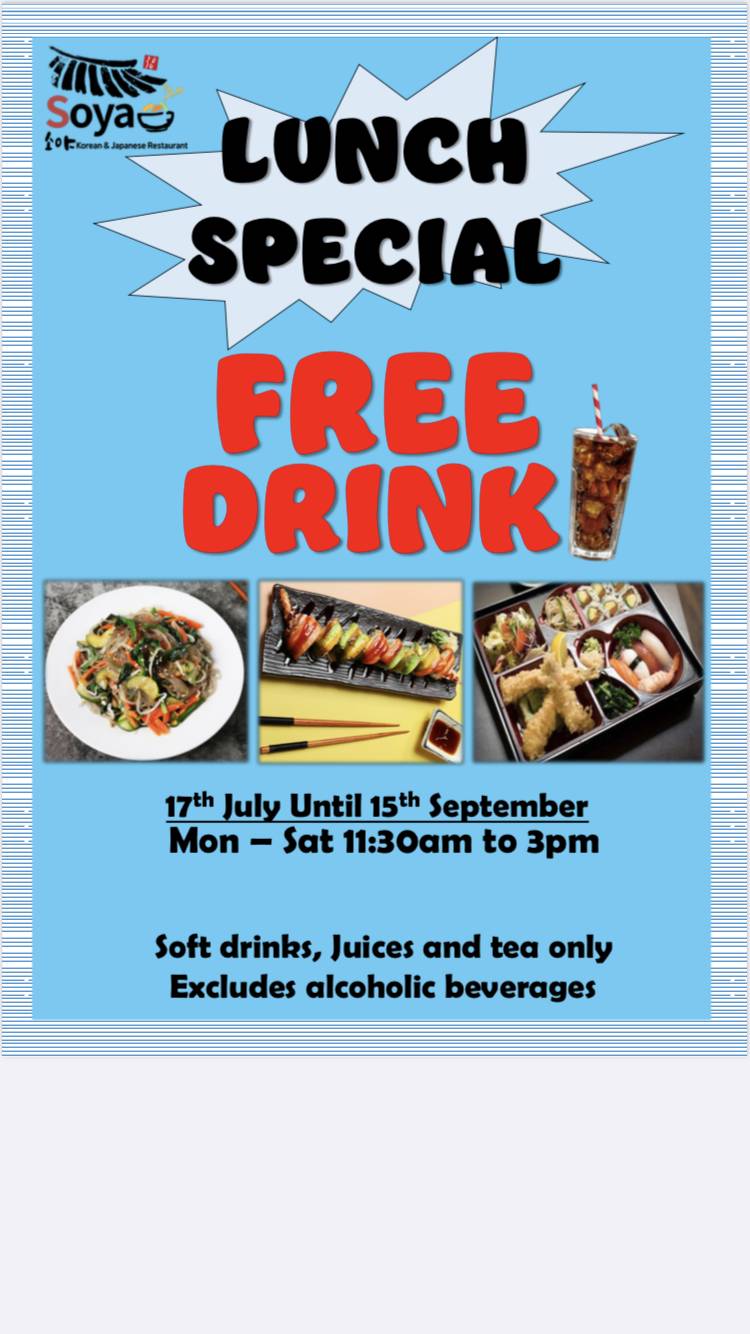 Menu at Soya Weybridge restaurant, Weybridge, 16-18 Church St