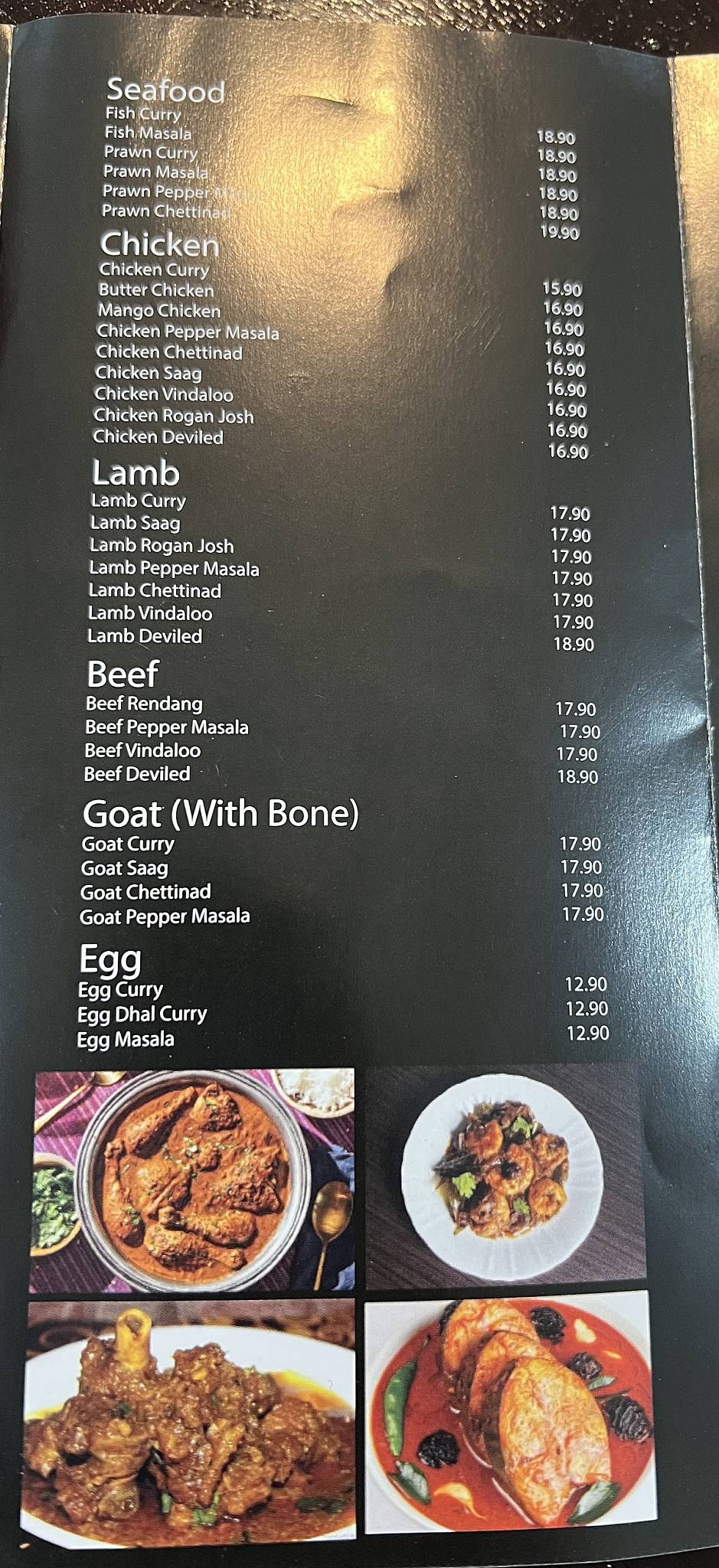 Menu at Spices Indian Restaurant Toukley, Toukley