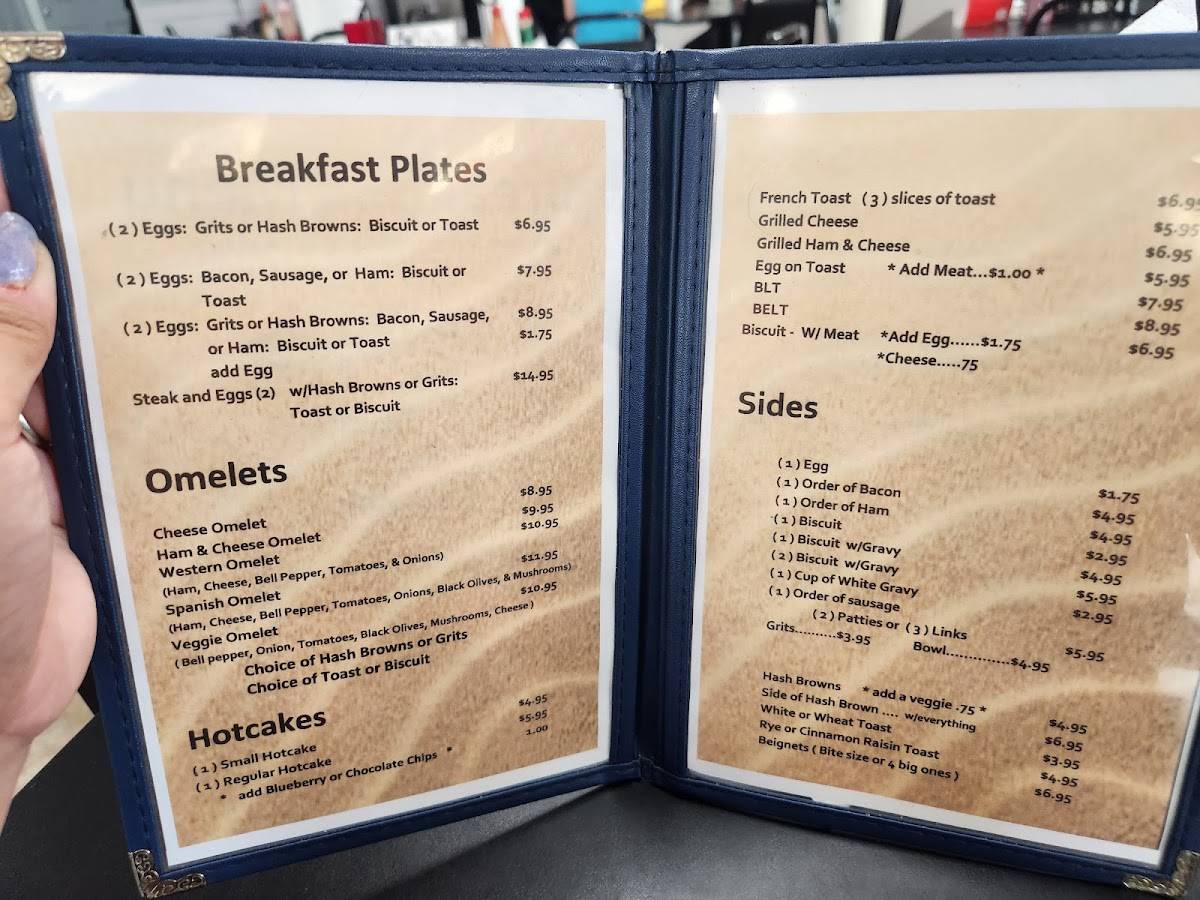 Menu at Starfish Restaurant, Grand Isle