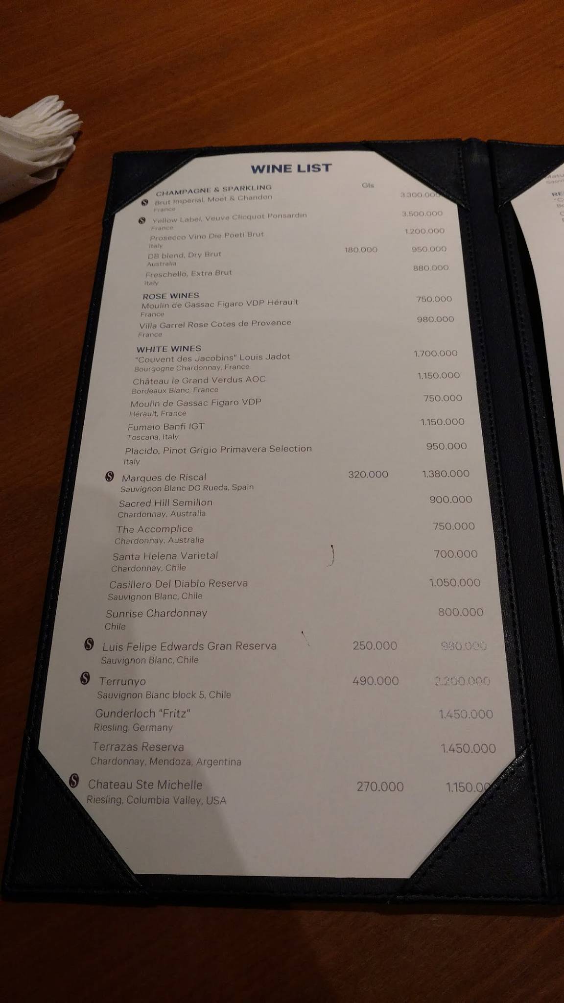 Menu at Steam n' Spice restaurant, Ninh Hòa, Sheraton Nha Trang Hotel & Spa