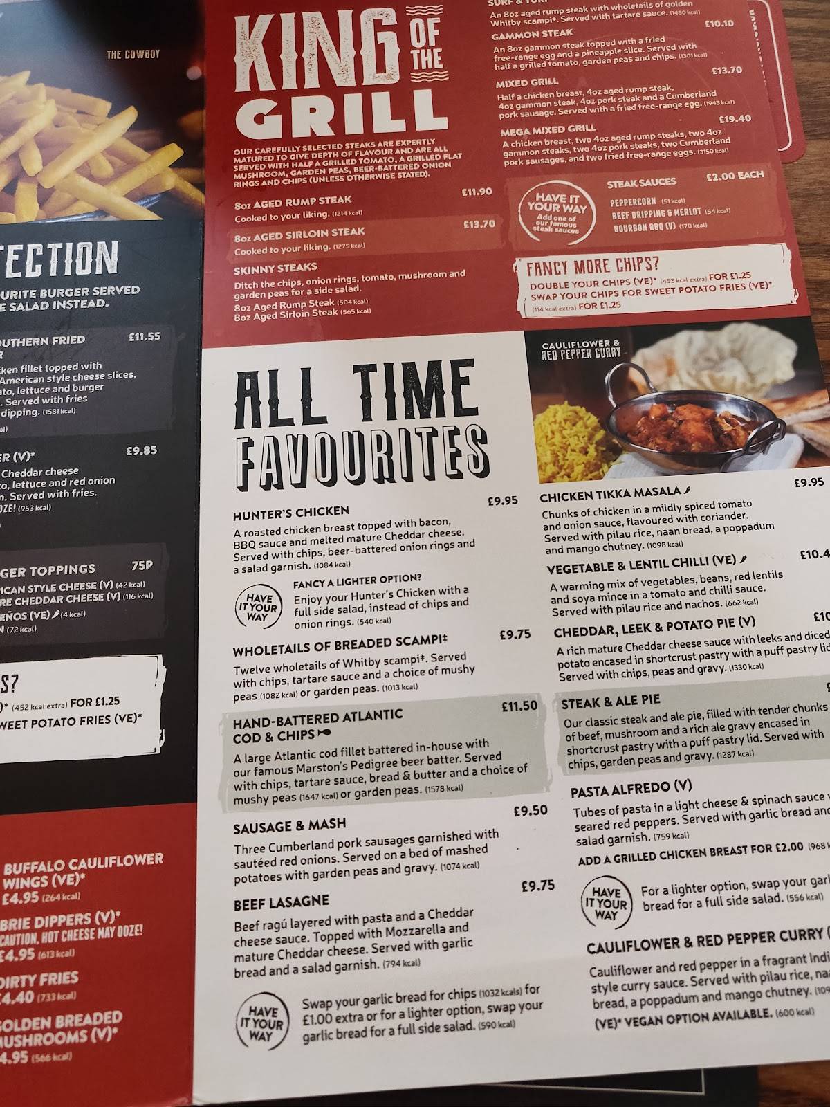 Menu at Sugar Mill restaurant, Bourne