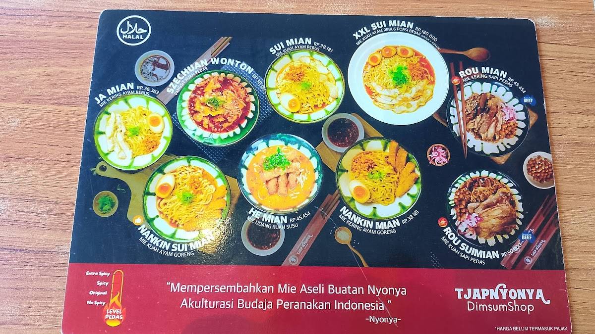 Carta del restaurante TJAP NYONYA DIMSUM SHOP TIBAN, Batam