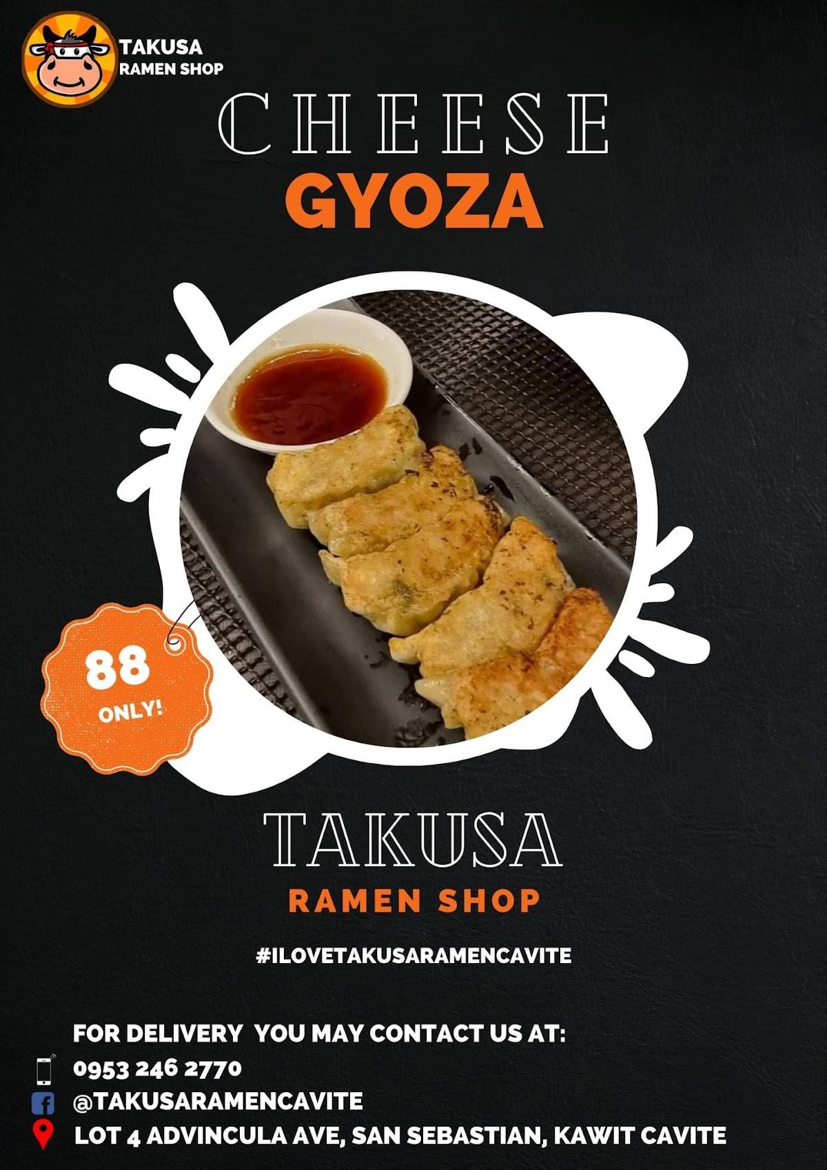 Menu at Takusa Ramen Shop Cavite restaurant, Cavite City