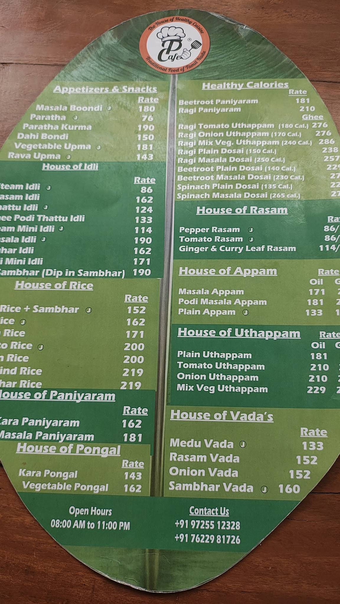 Menu at Tamil Pasanga Cafe, Ahmedabad, Amrapali Lakeview Tower