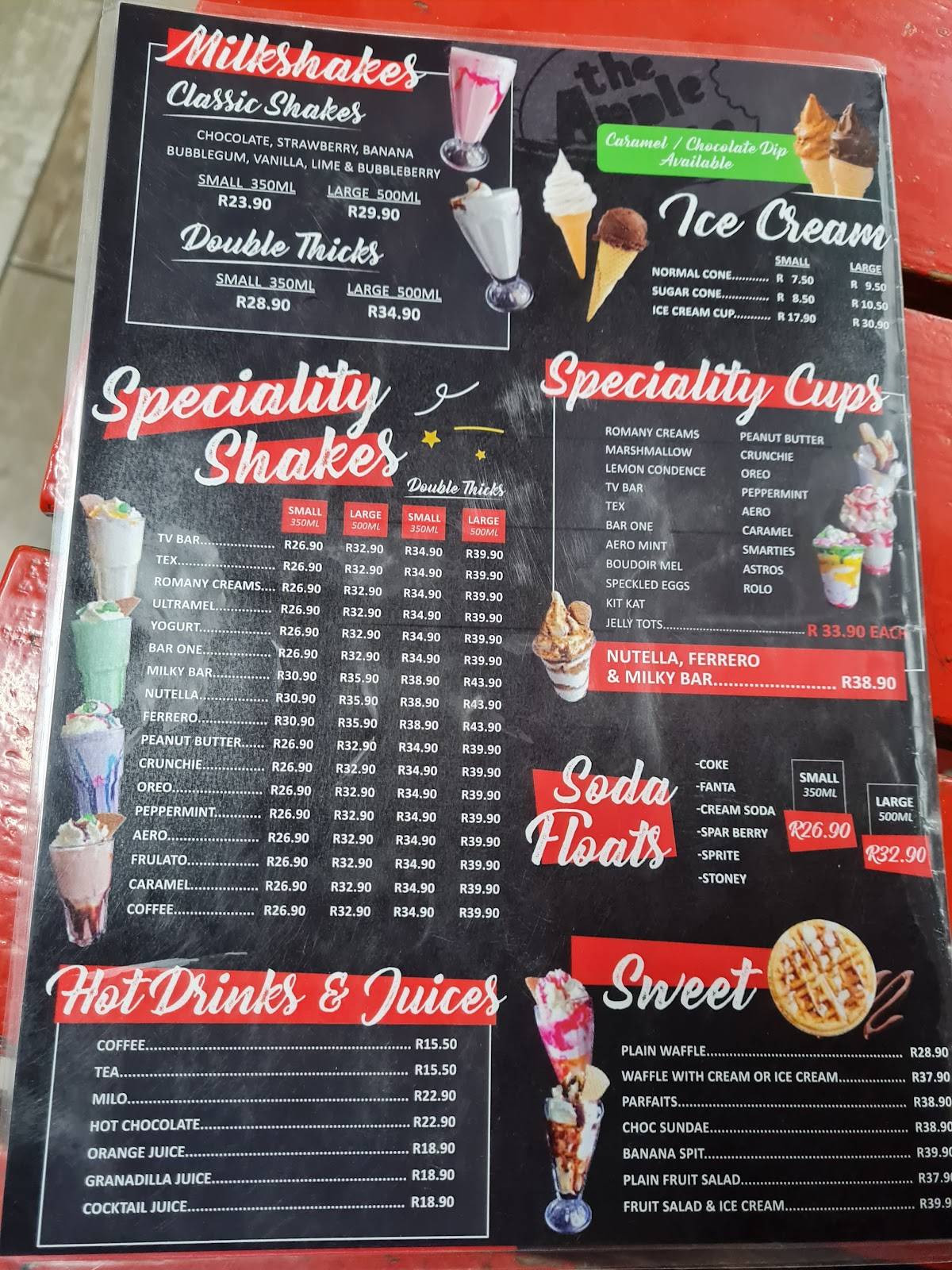 Menu at The Apple Bite Roadhouse & Pizzeria, Germiston