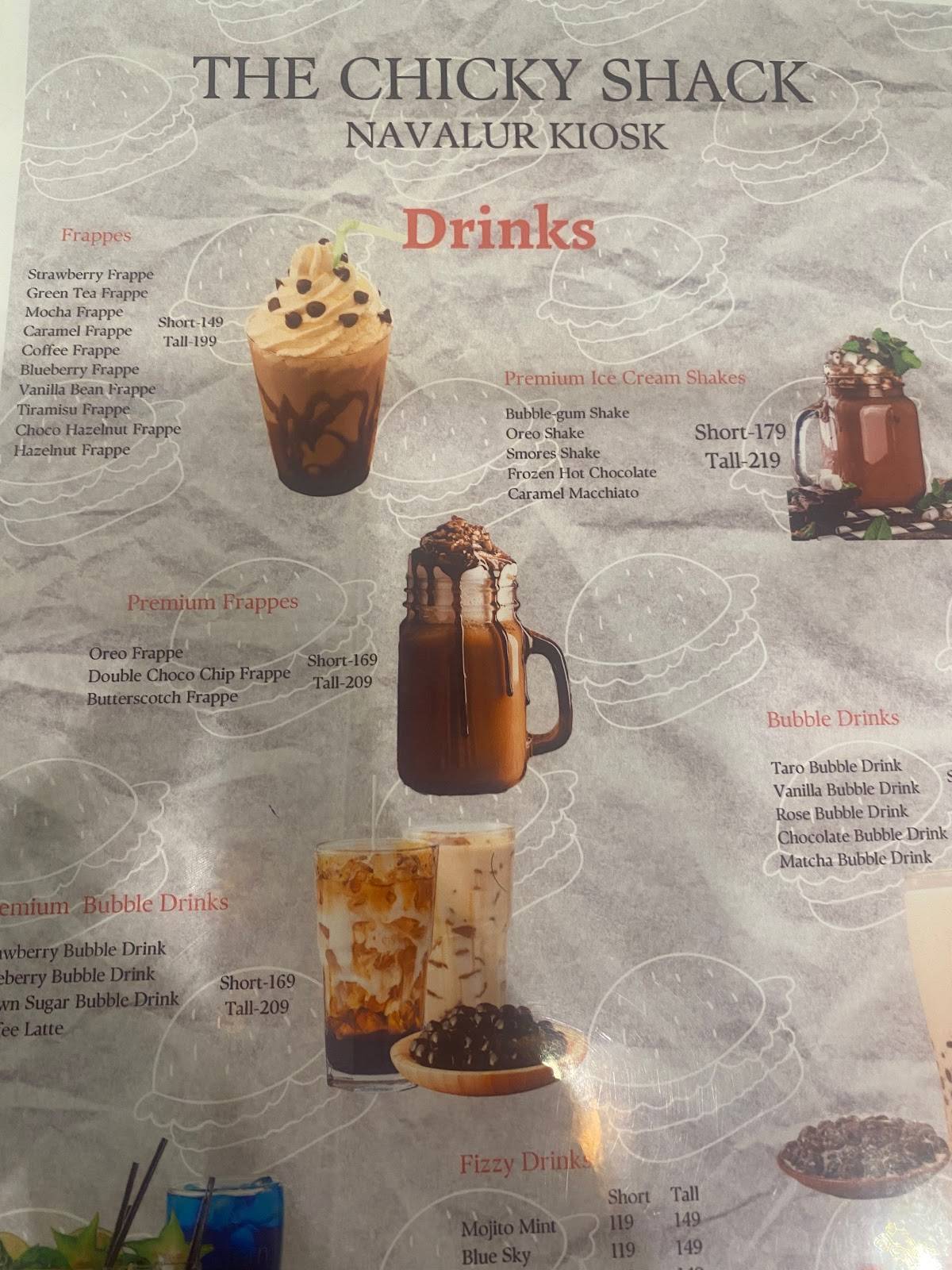Menu at The Chicky Shack - Navalur Kiosk, Navallur