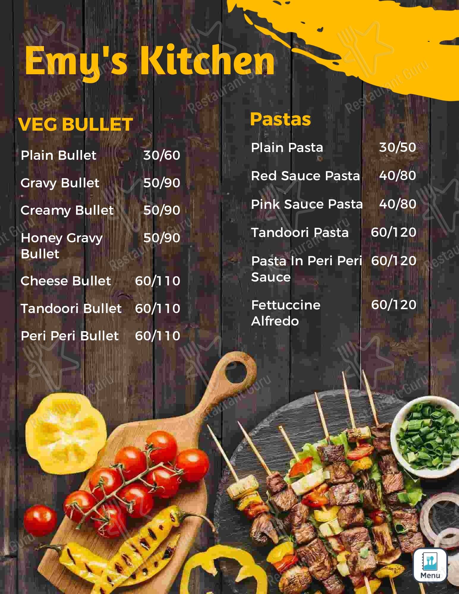 Menu at The Emy's kitchen, Bareilly