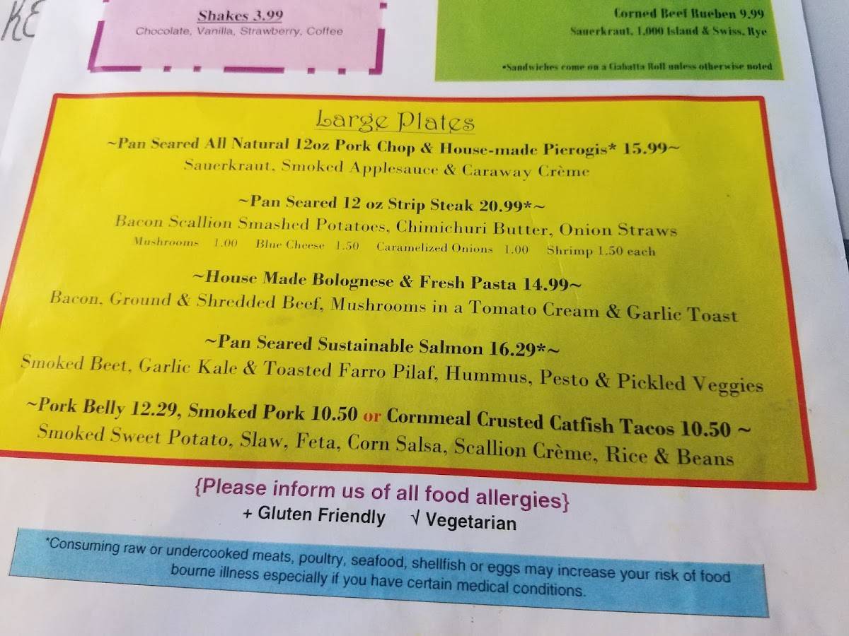 Menu at The Fat Squirrel Restaurant, Jennerstown