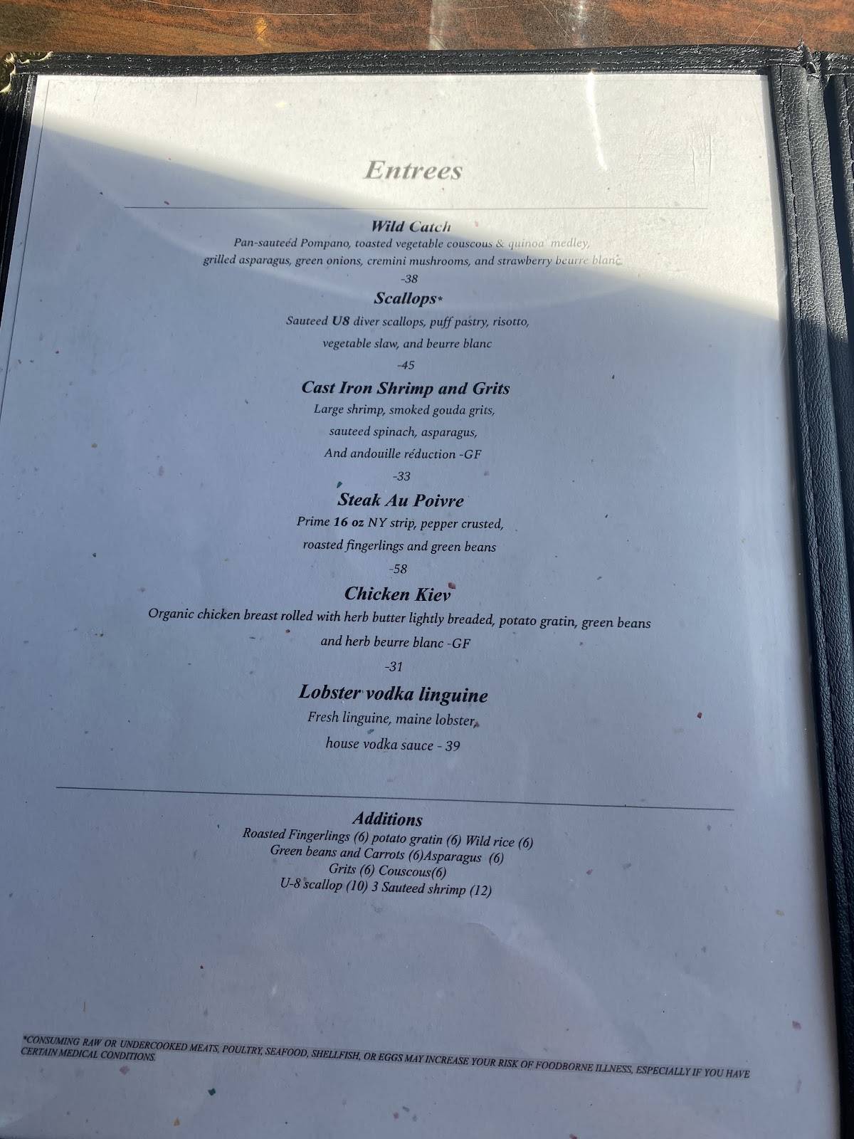 Menu at The Paper Canoe restaurant, Duck