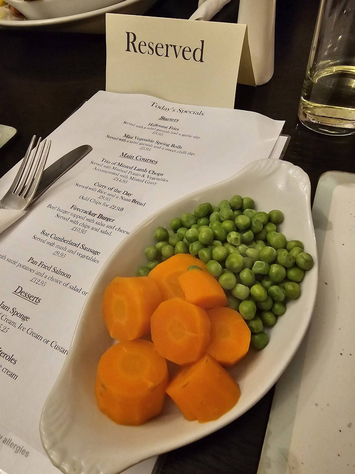 Menu at The Shepherd & Shepherdess Inn restaurant, Stanley