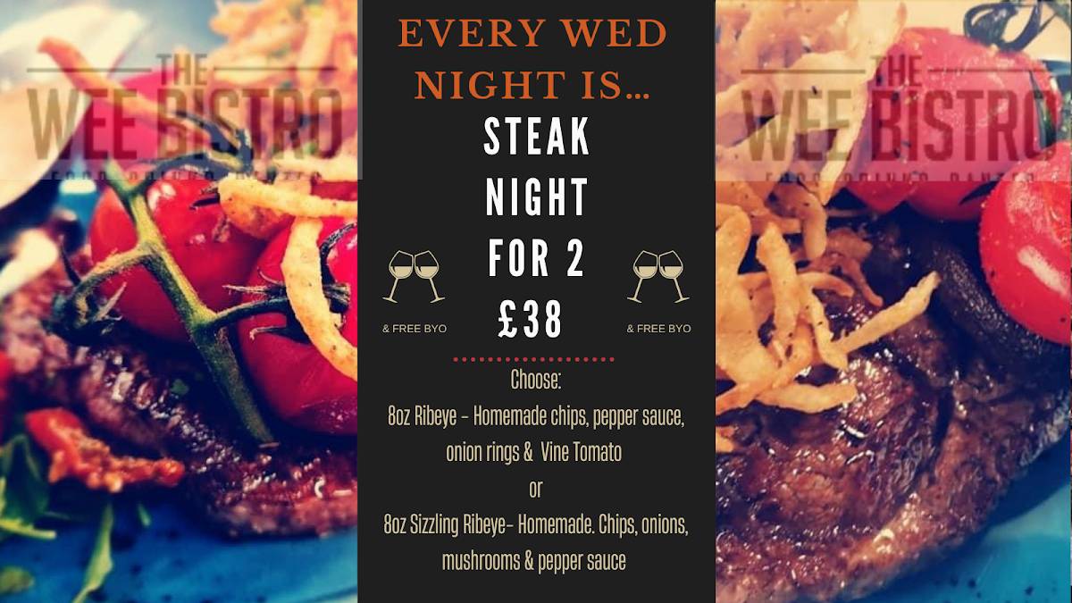 Menu at The Wee Bistro restaurant, Glengormley