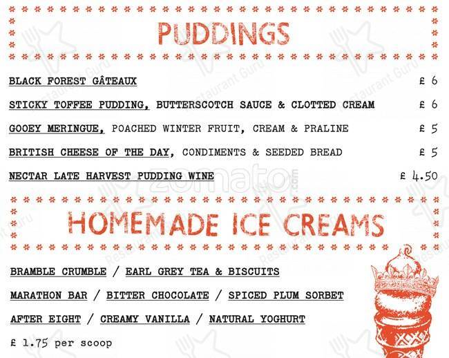 Menu at Union Jacks - Jamie Oliver, London, 4 Central St. Giles Piazza