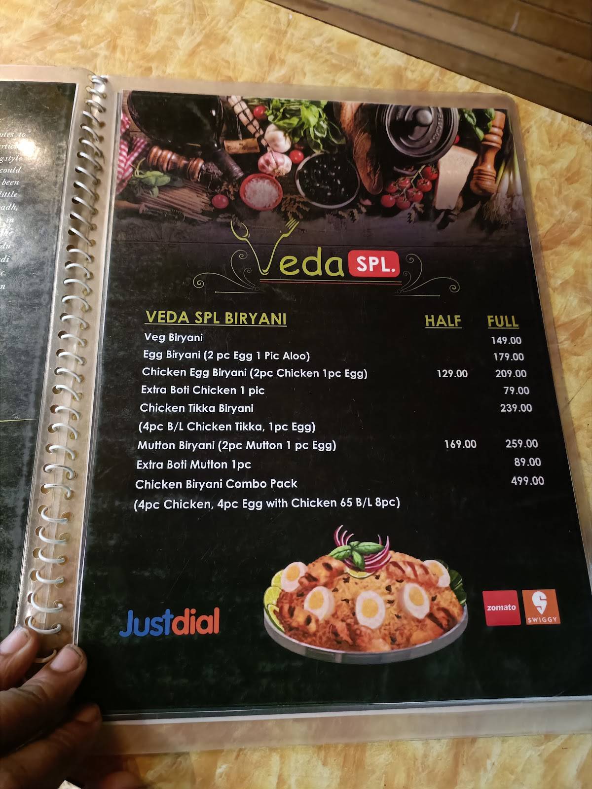 Menu at Veda Inn, Deoghar