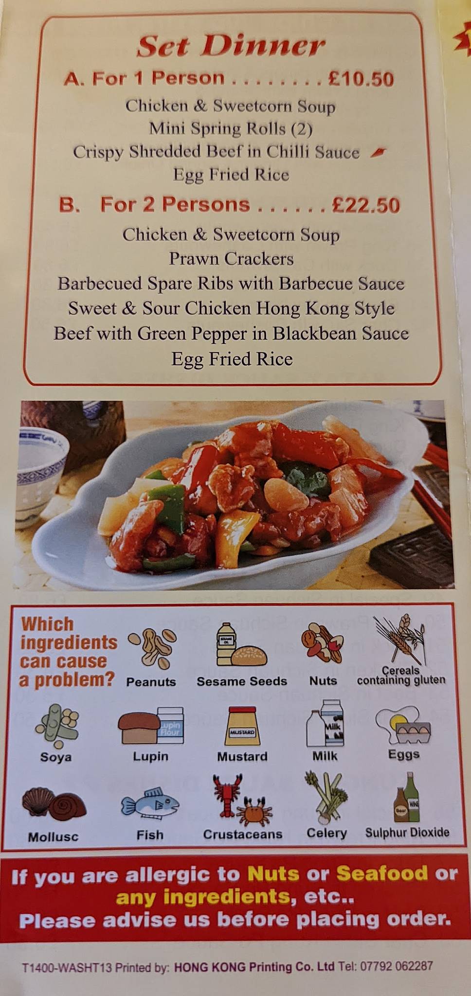 Menu at Wash Lane Chip Shop restaurant, Bury