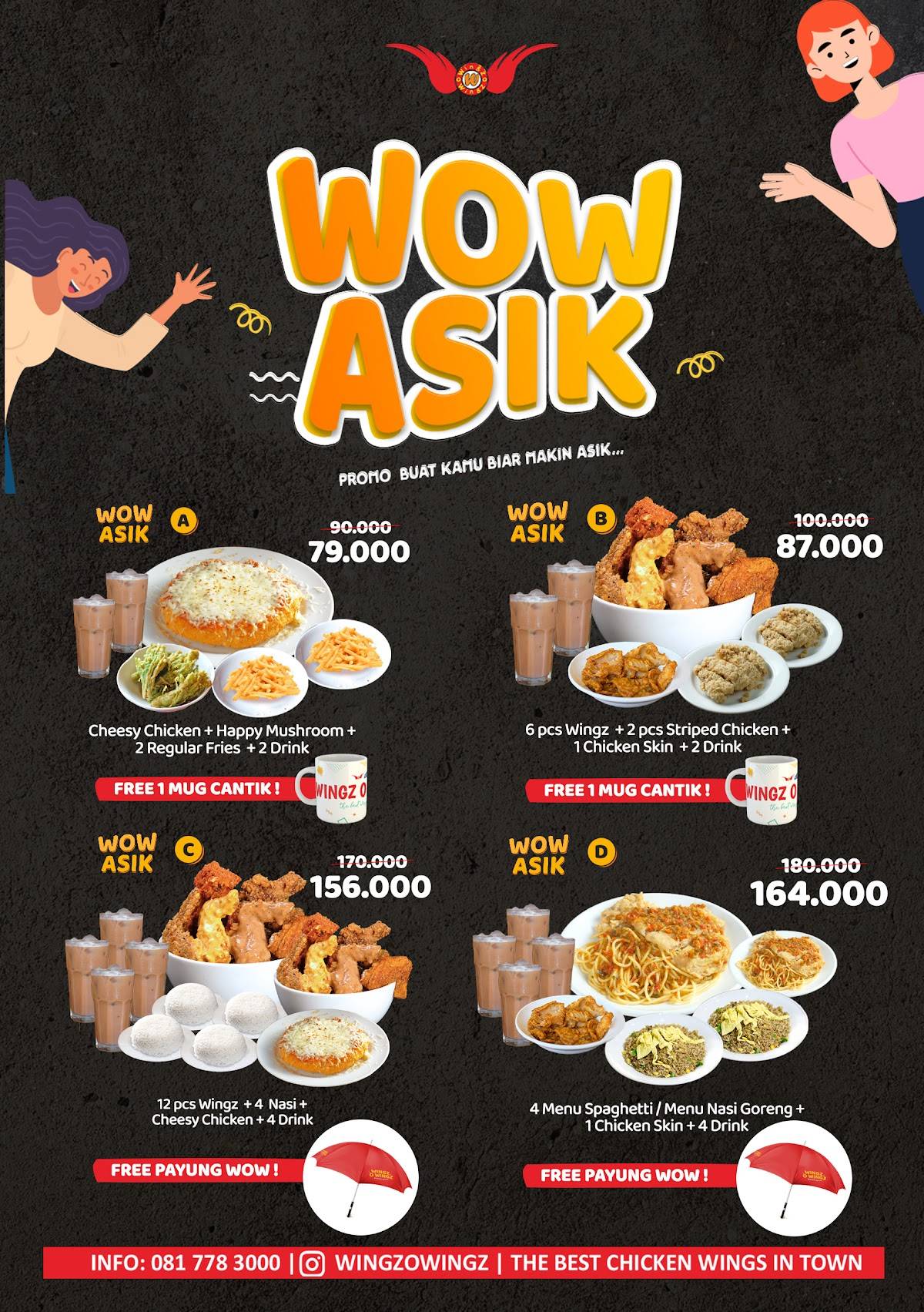 Menu at Wingz o Wingz Gegerkalong restaurant, Bandung