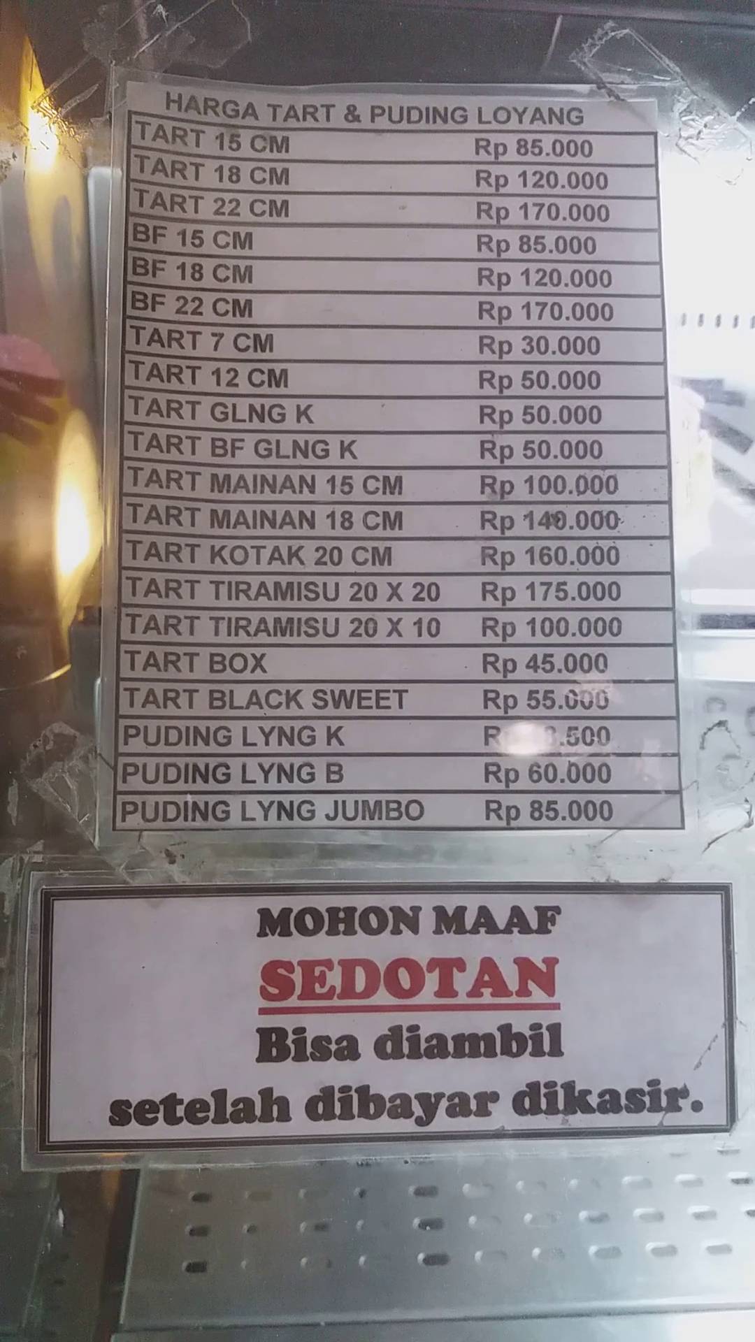 Menu at Wonder Bakery Solo, Surakarta, Jl. Gajahmada No.132 A