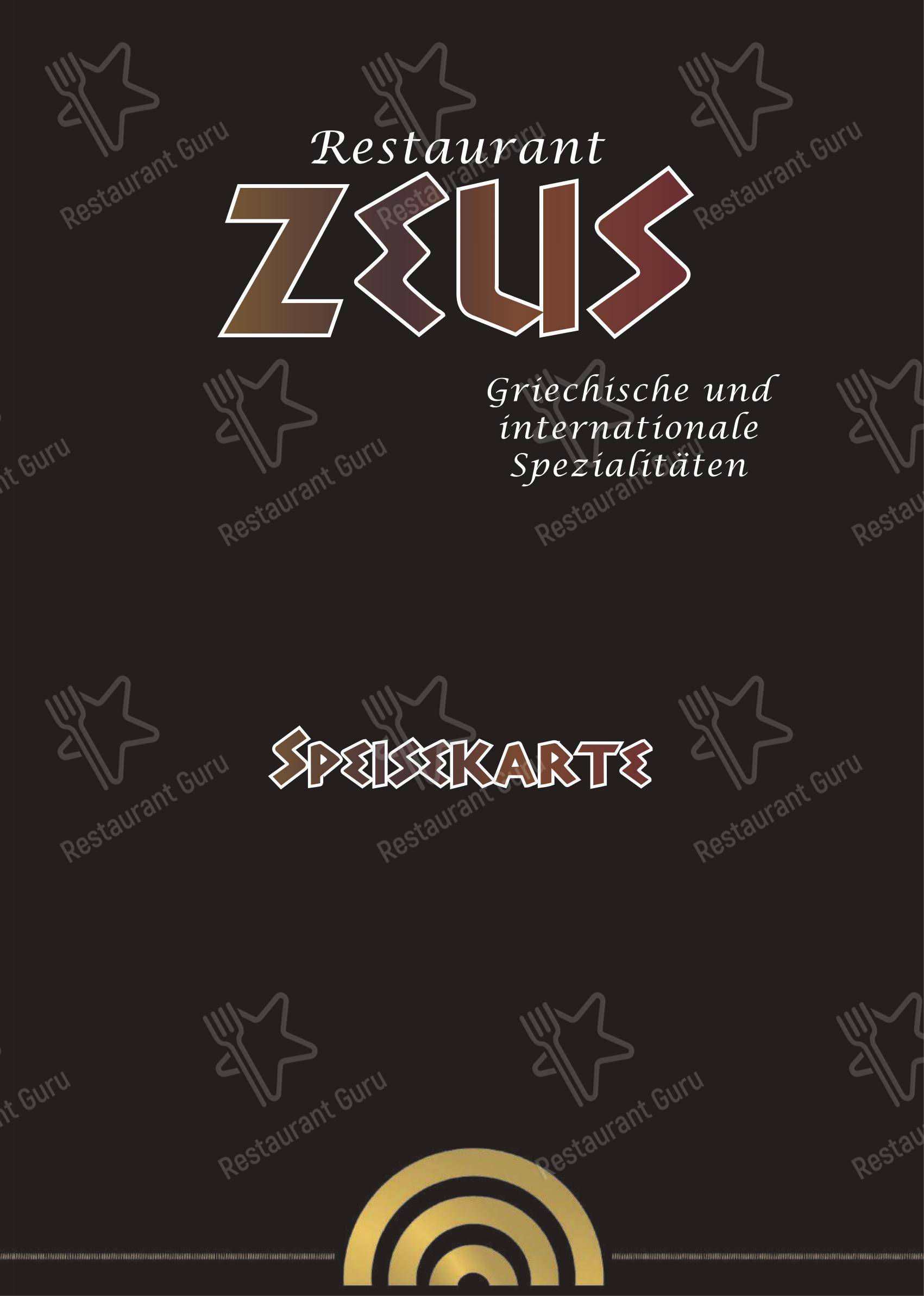 Speisekarte von Restaurant Zeus, Esens, Jücherstraße 5