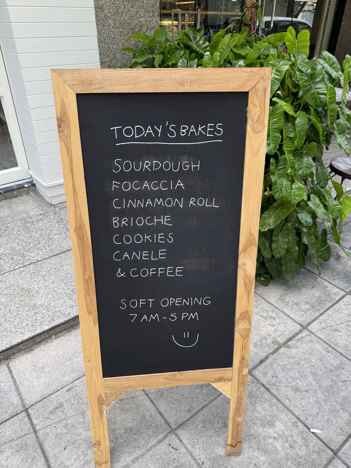 Menu at butter bakery, Bangkok