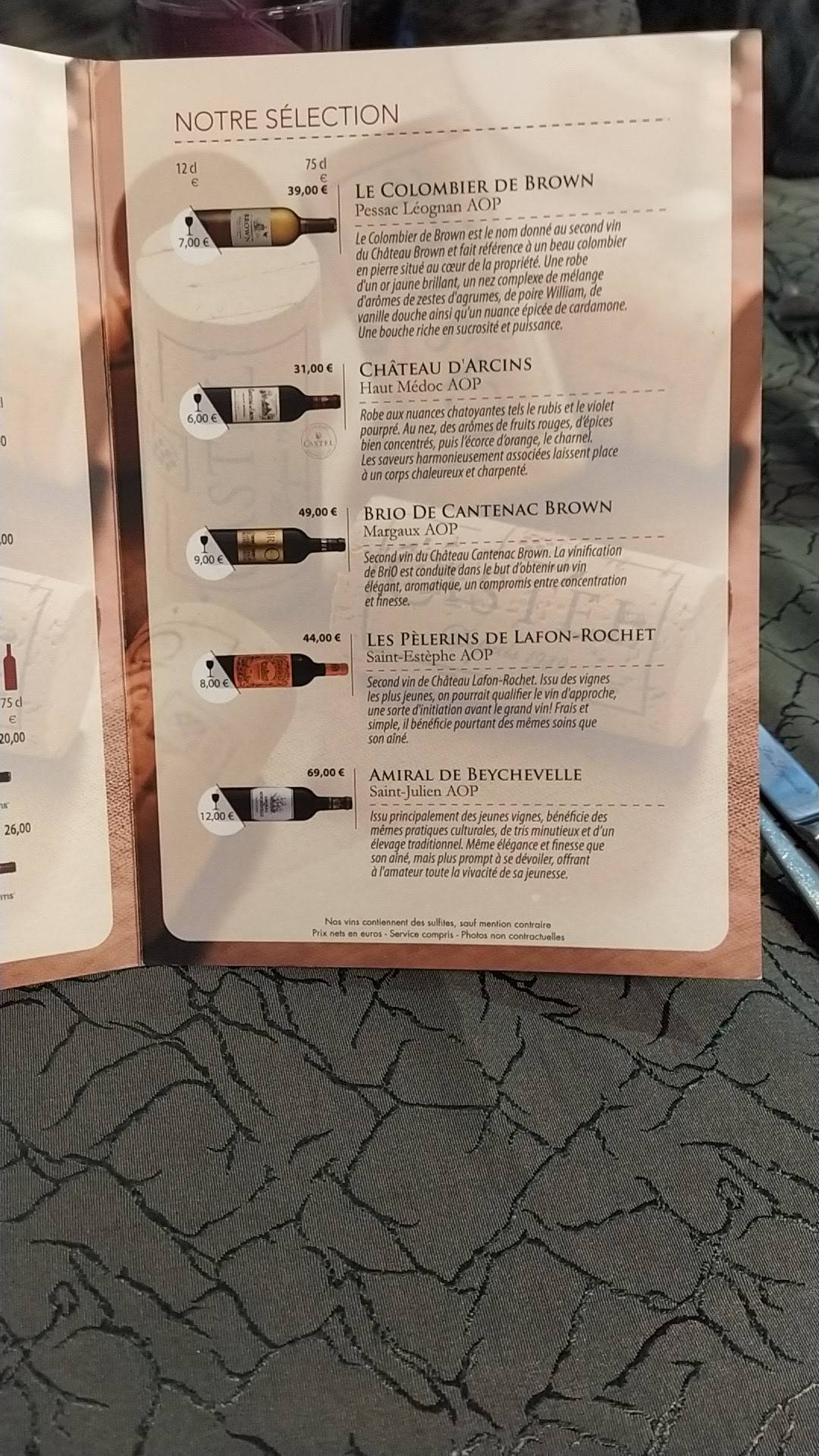 Menu au Chez Stéphanie restaurant, Darney