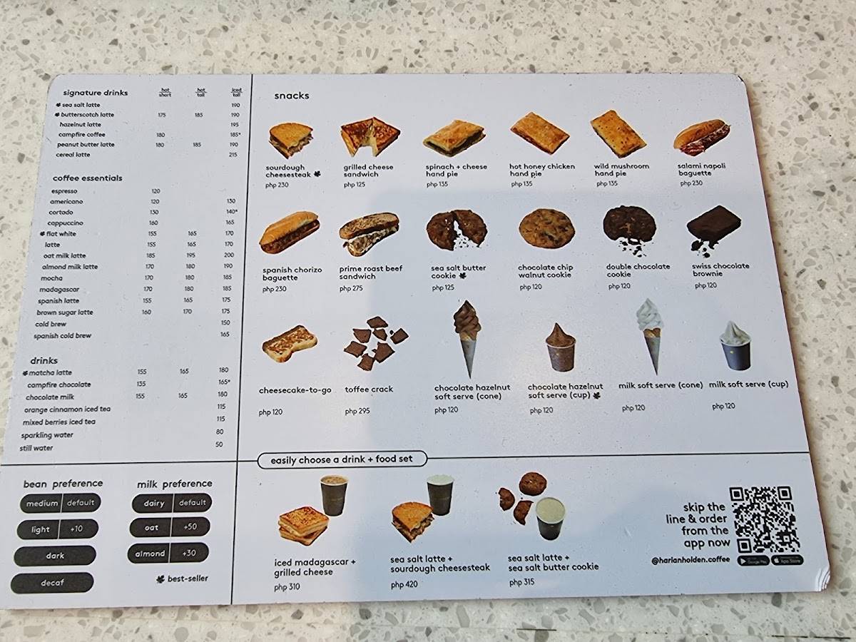 Menu at harlan + holden coffee - bhs central restaurant, Taguig, 5th Ave