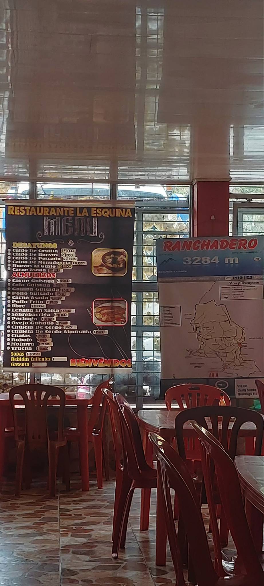 Carta de Restaurante la Viuda, Colombia