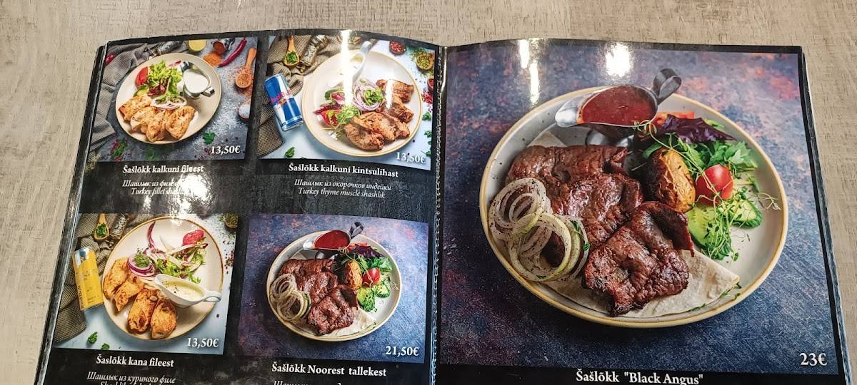 Menu at Restoran Armudu restaurant, Tallinn, Lootsi tn 14