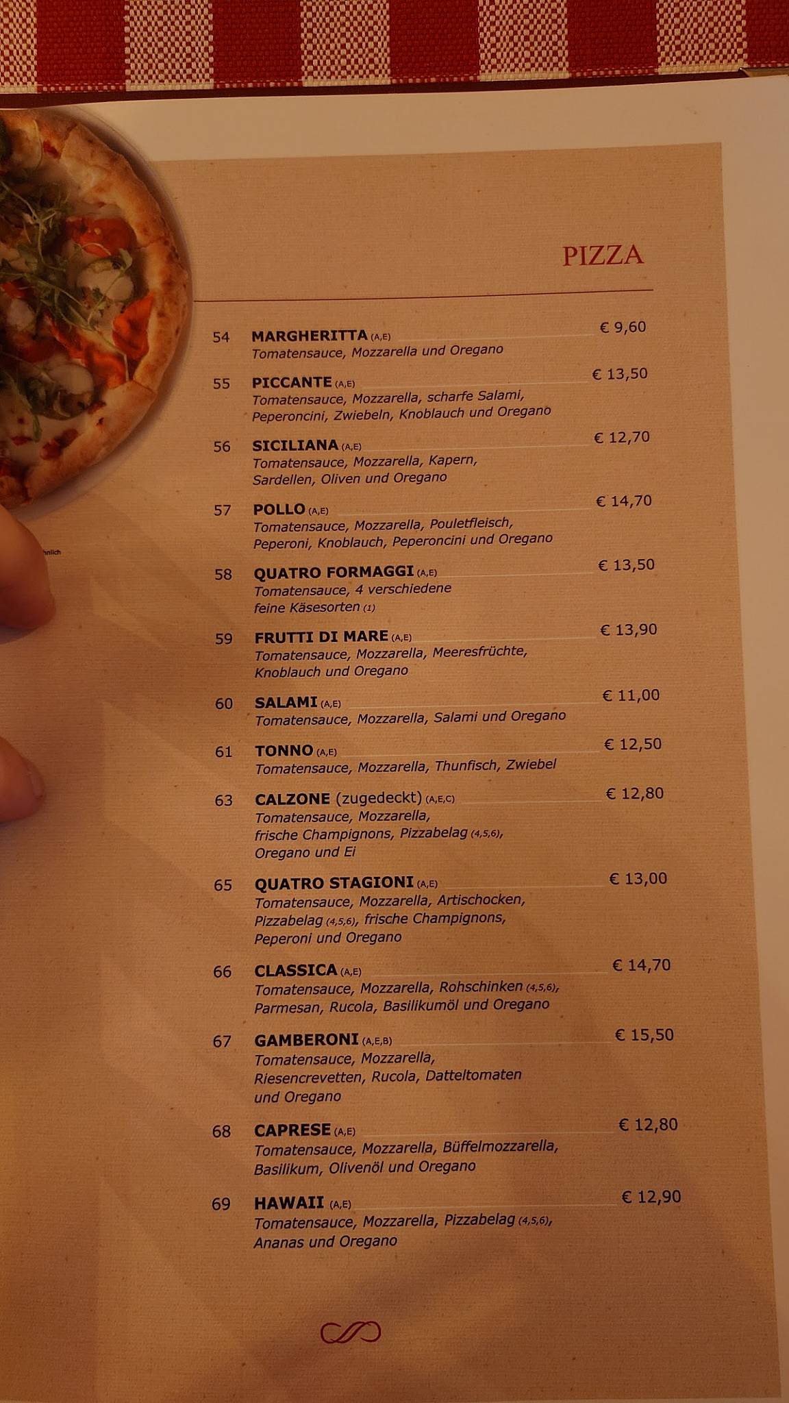 Menu at Ristorante Andulino Uno restaurant, Hoyerswerda