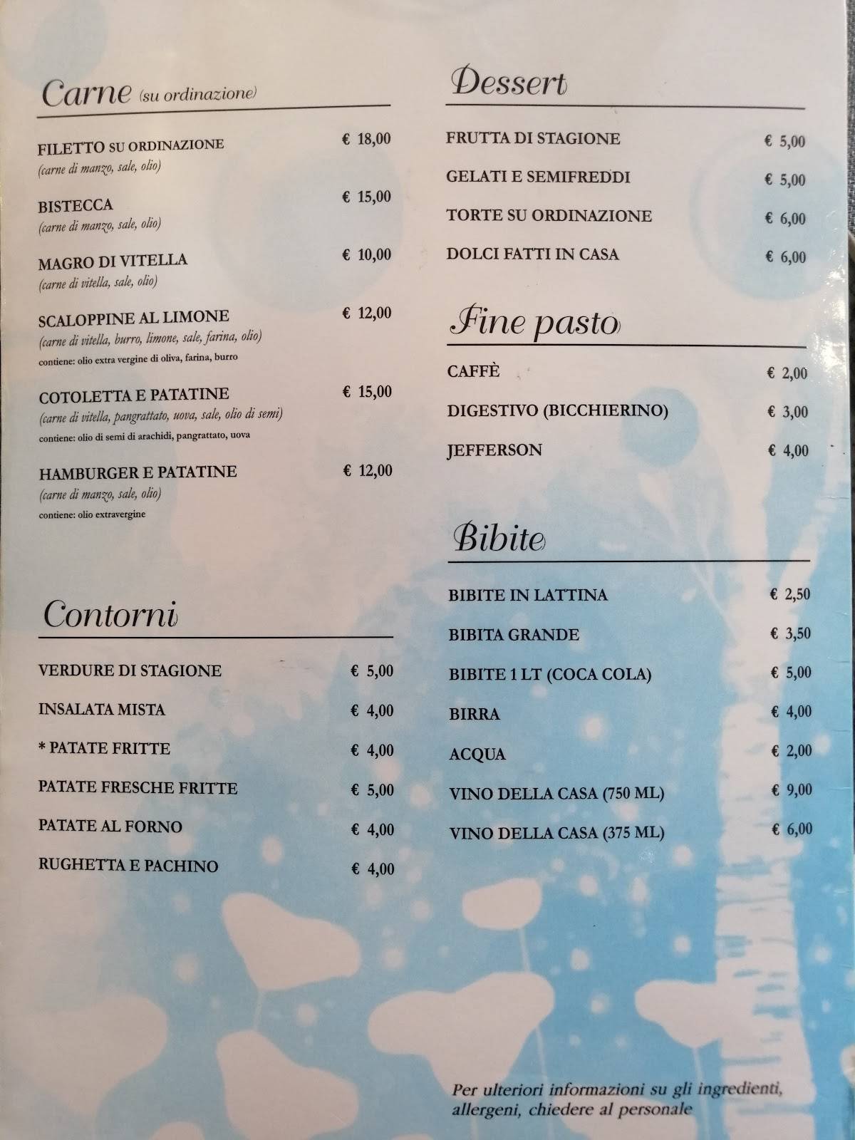 Speisekarte von Ristorante La Lampara da Ciro, Fiumicino, Lungomare ...