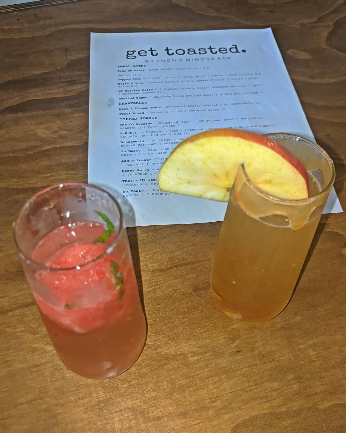 Menu at Get Toasted restaurant, Riverbank