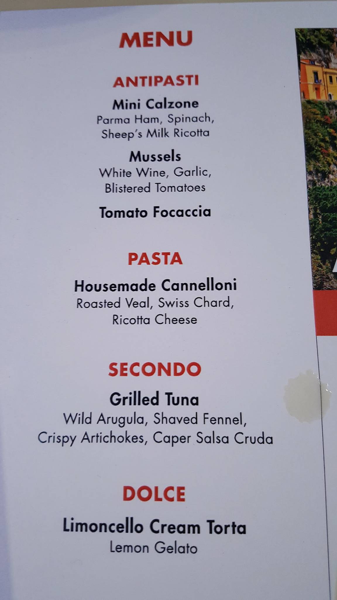 Menu at Rock Center Cafe, West New York, Rockefeller Center