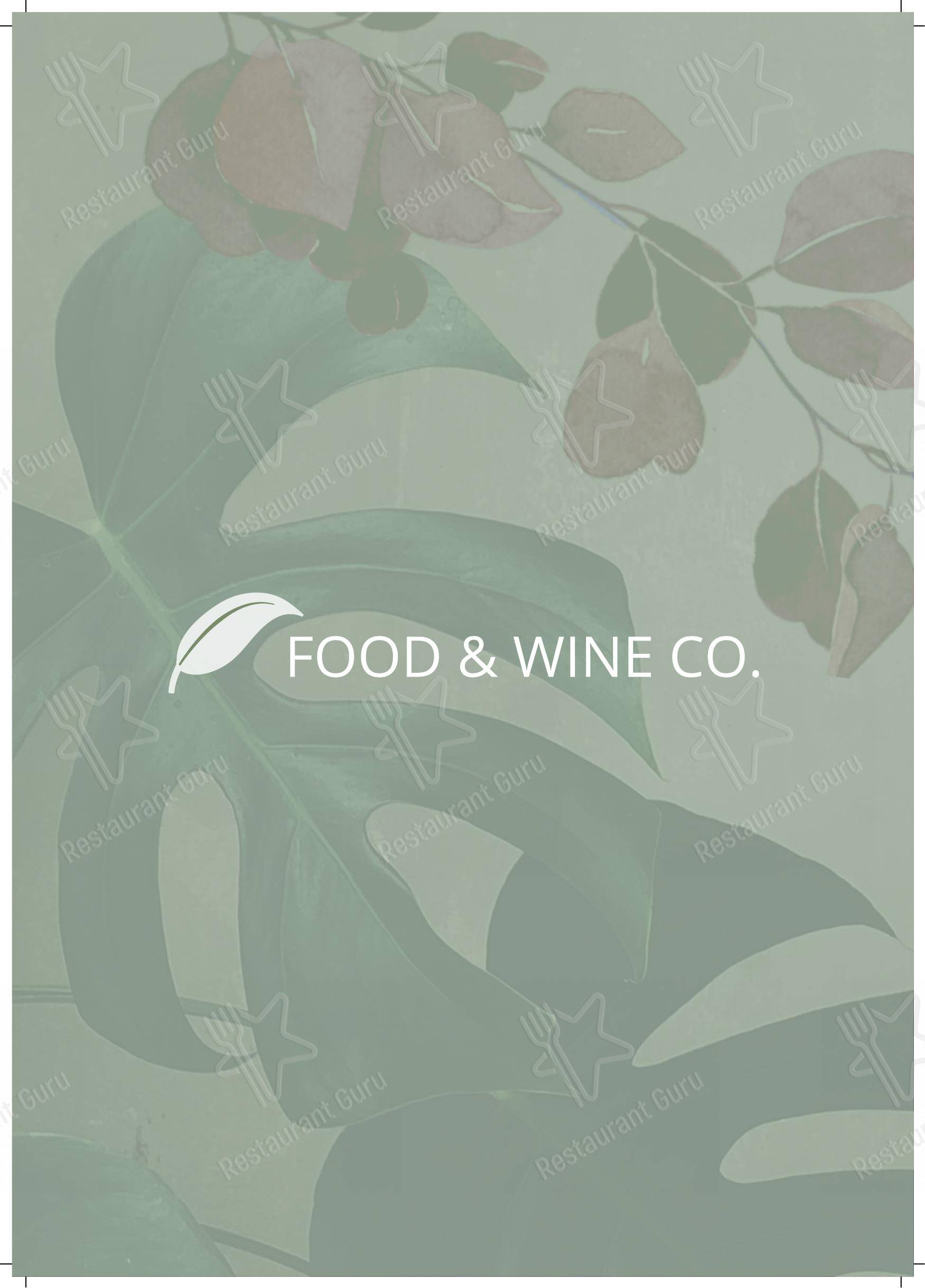 Menu at Aintree Food & Wine Co restaurant, Rockbank