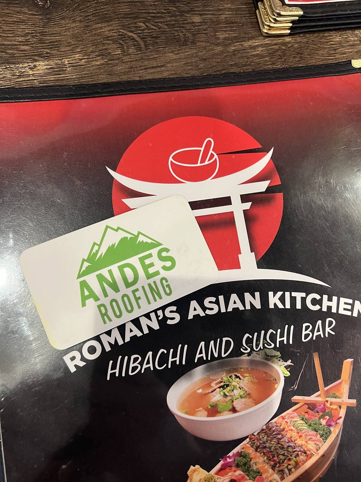 Menu at Romans Asian Kitchen restaurant, Simpsonville