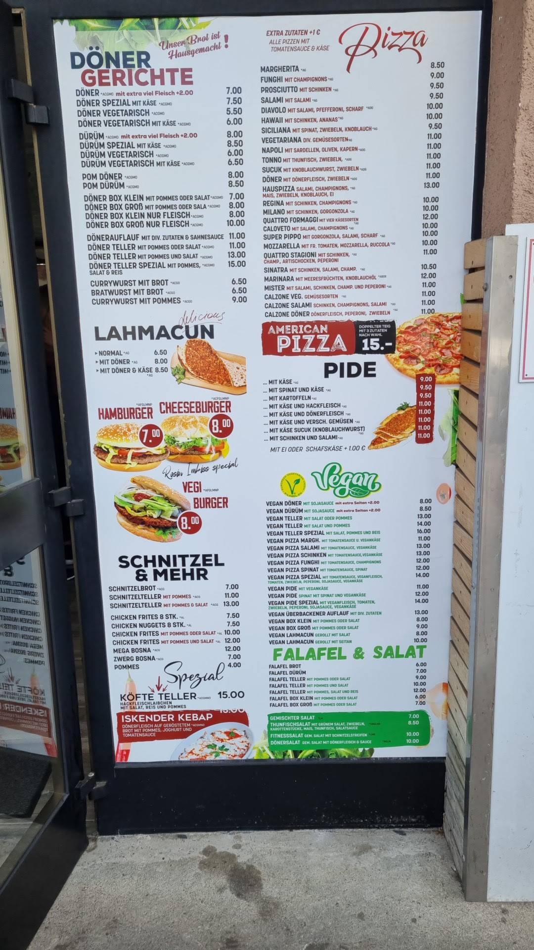Speisekarte von Rosin Imbiss pub & Bar, Lindau (Bodensee)