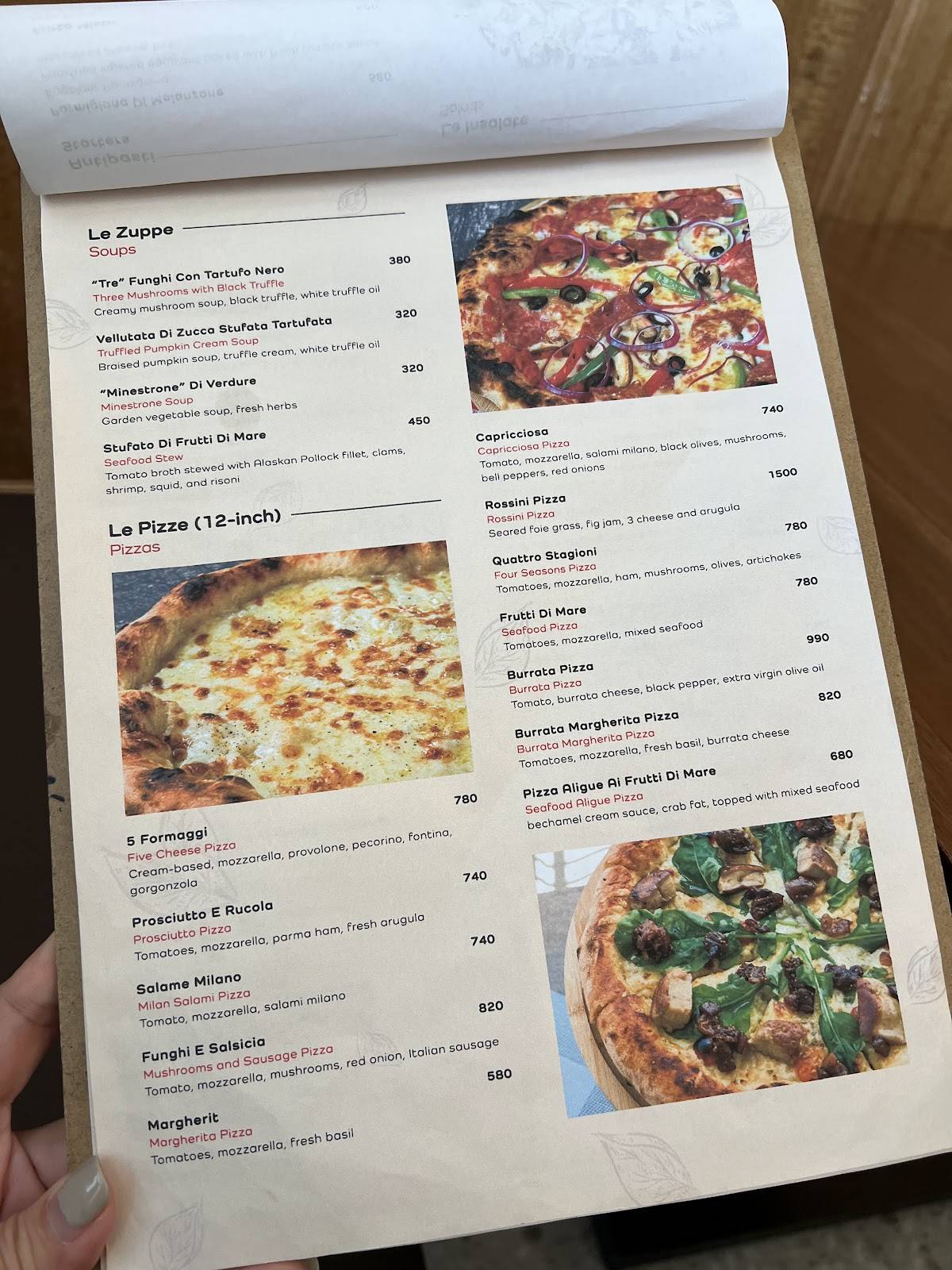 Menu at Rossini Ristorante Italiano pub & bar, Pasay