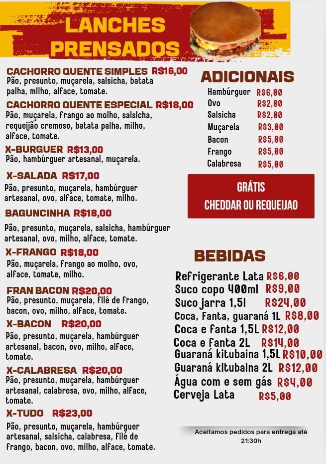 Menu at Rota W-12 restaurant, Rondonópolis
