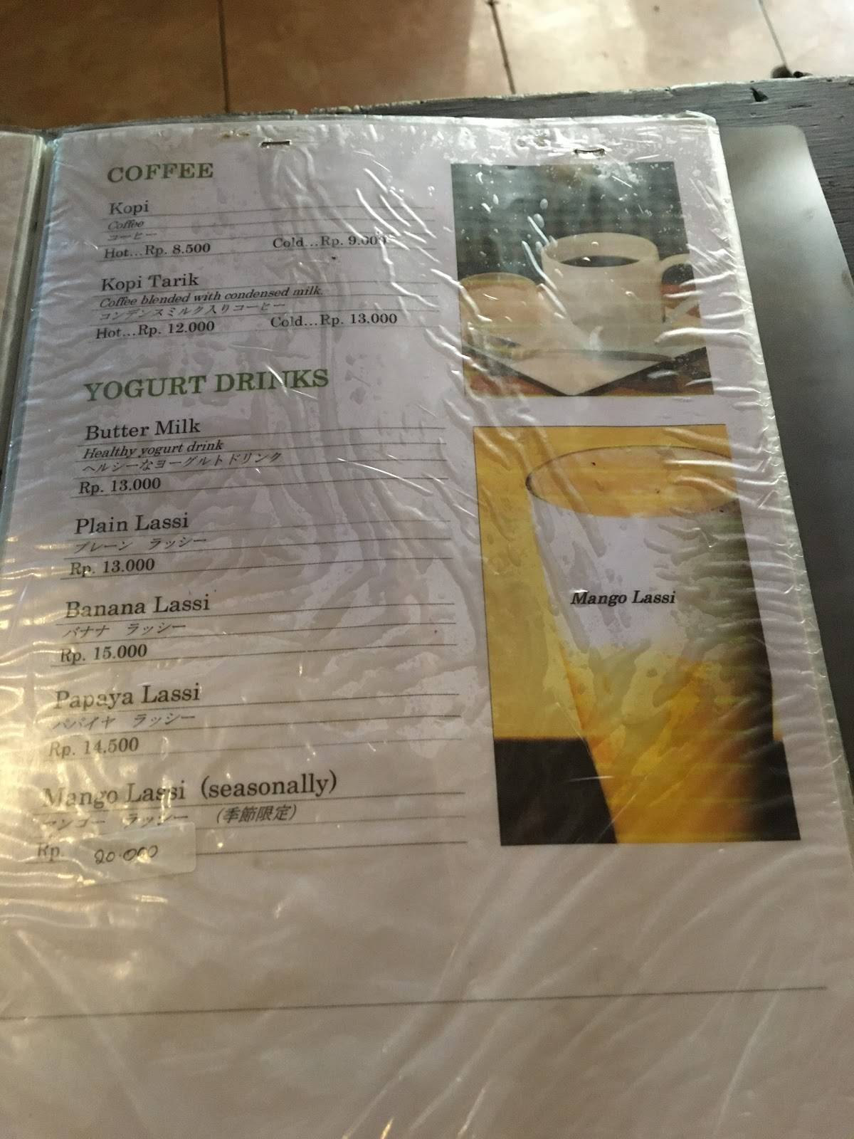 Menu at Roti Canai & Teh Tarik Warung Bunana cafe, Kuta Selatan, Jl ...