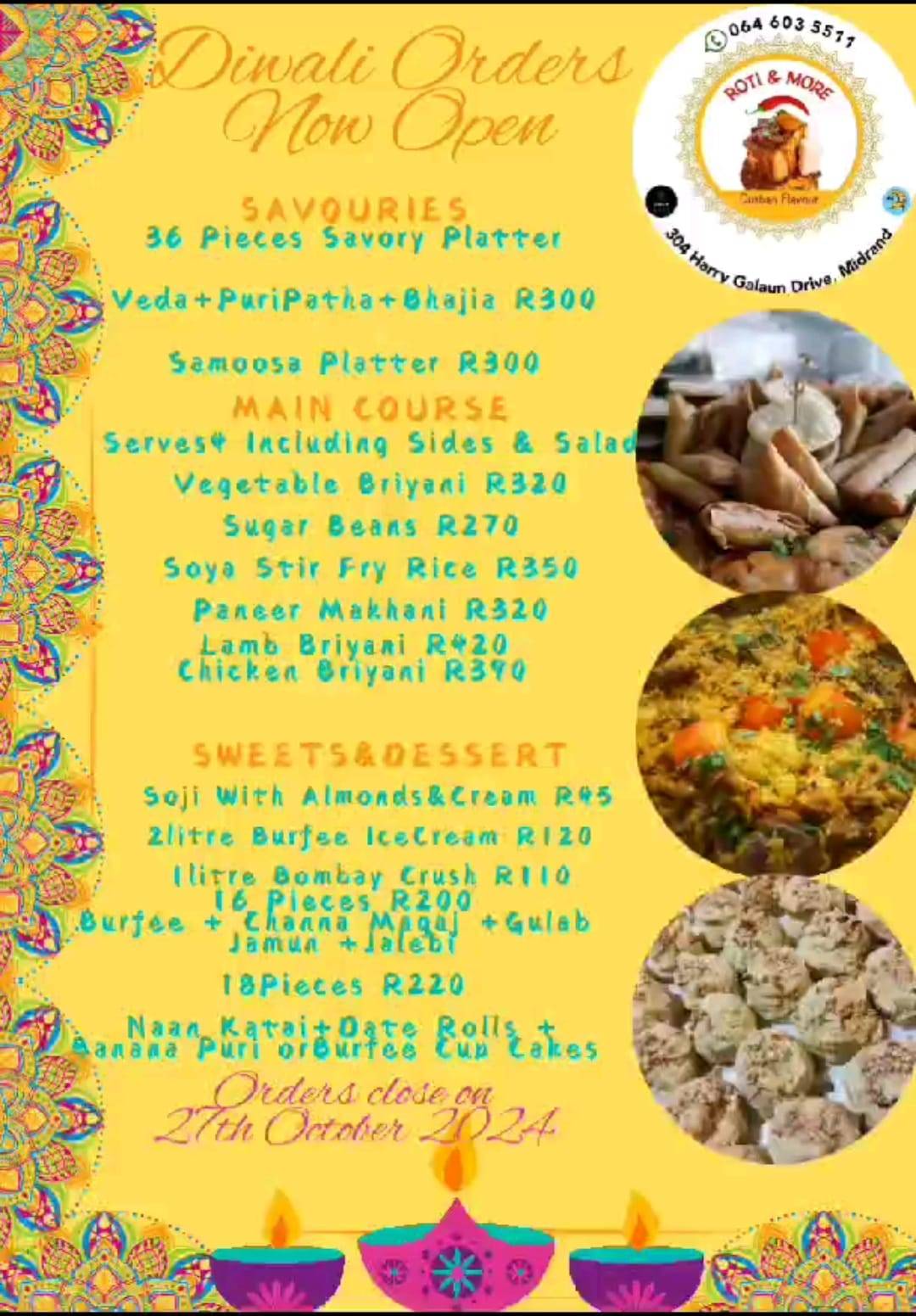 Menu at Roti & More restaurant, Midrand