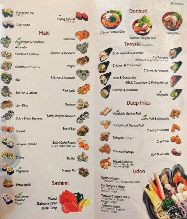 Carta del restaurante Sushi Bay, Rouse Hill, Windsor Rd