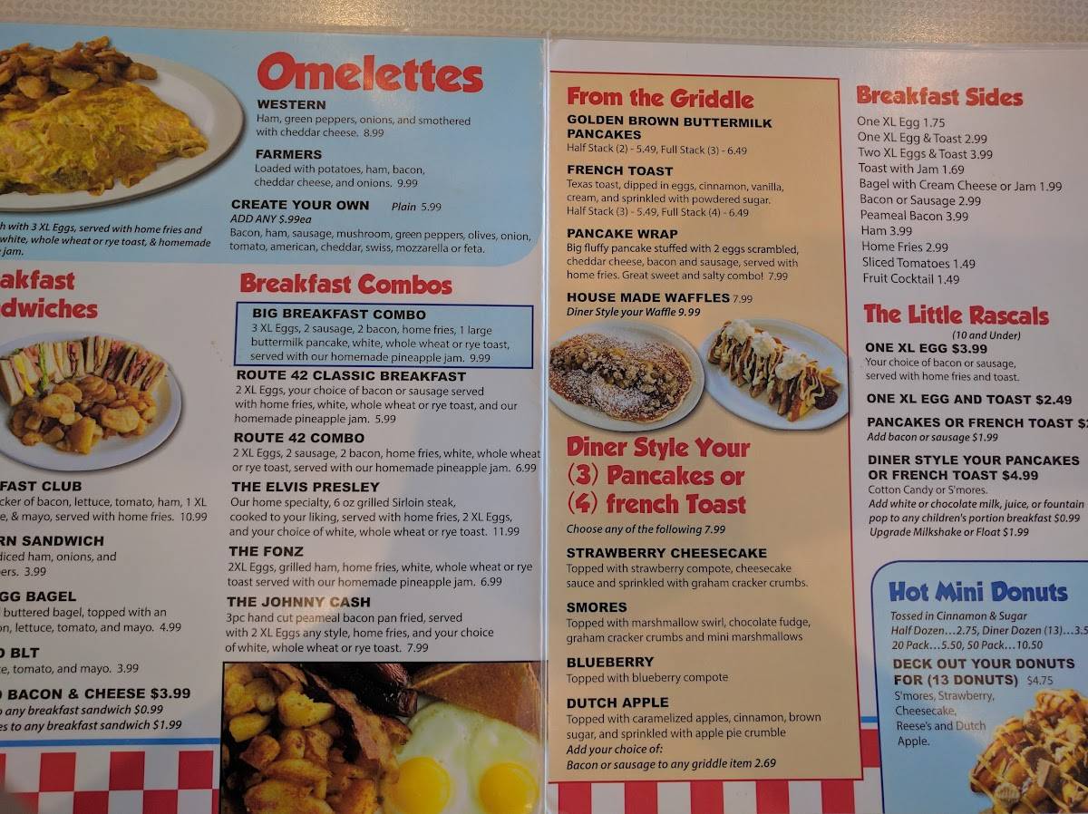 Menu at Route 42 Diner and Dairy Bar, Windsor