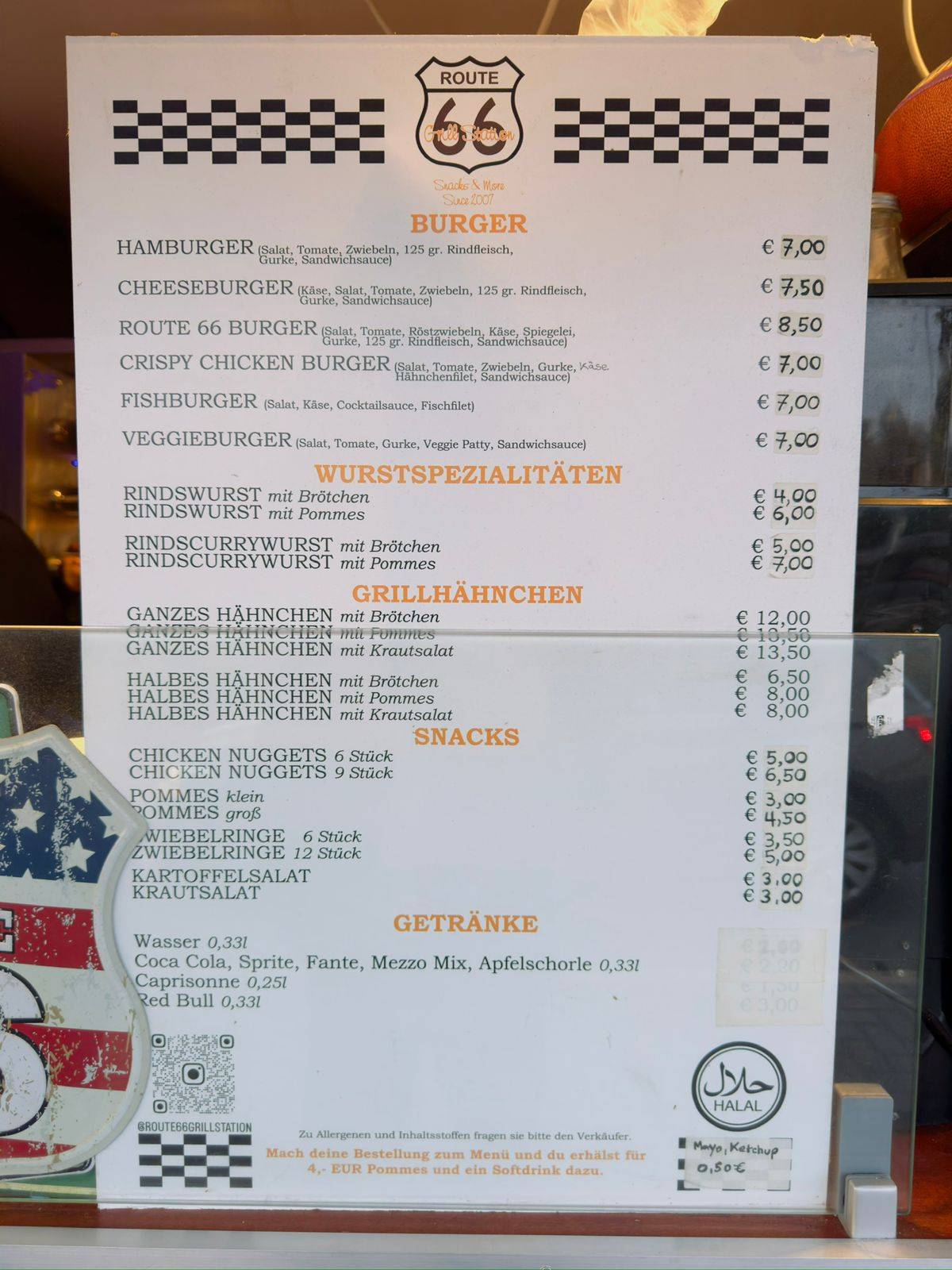 Menu at Route 66 Grillstation restaurant, Langen