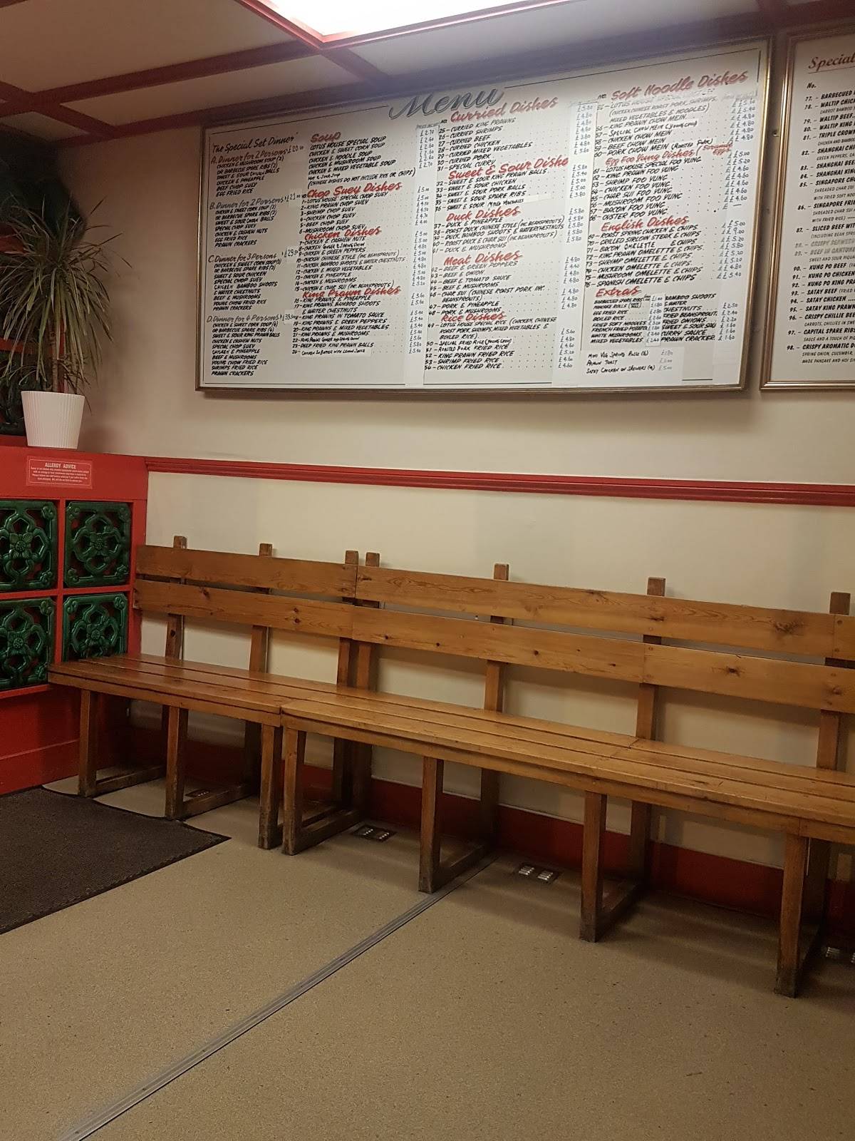 Menu at Lotus House fast food, Royston