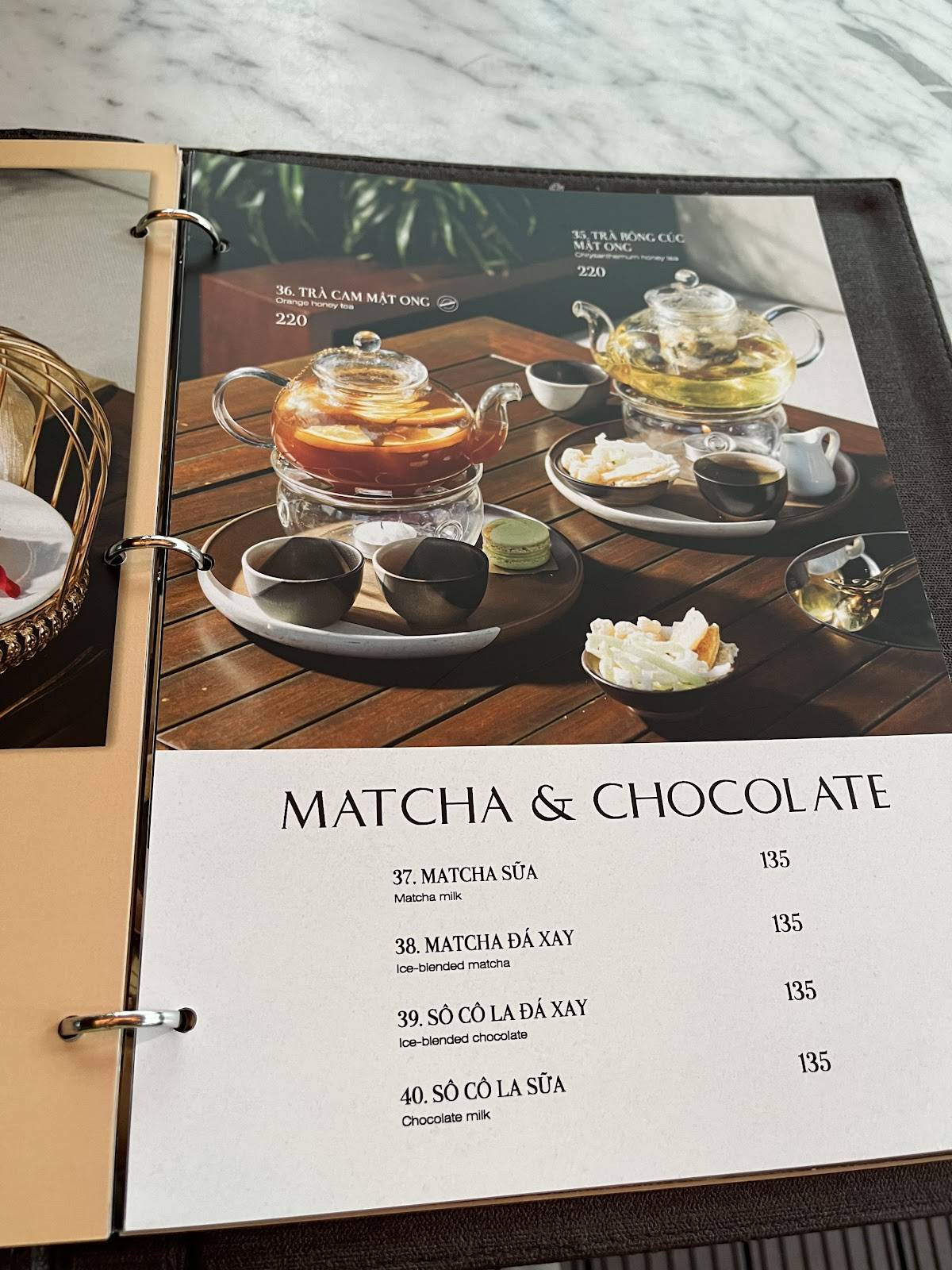 Menu at RuNam Boutiqiue - Landmark 81 restaurant, Ho Chi Minh City